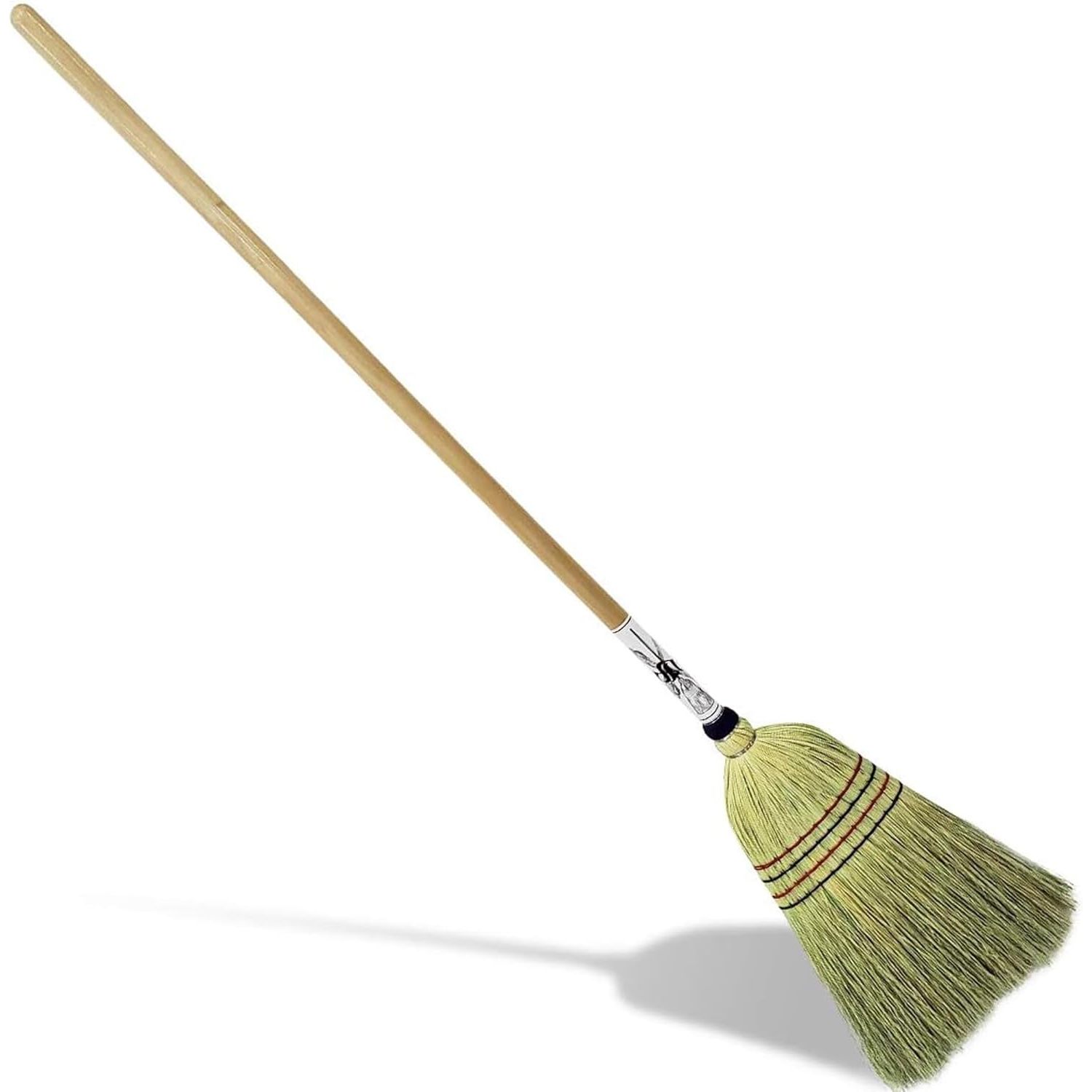 Peaceful Classics Wooden Broom - Handmade Amish Corn Broom with Hard ...