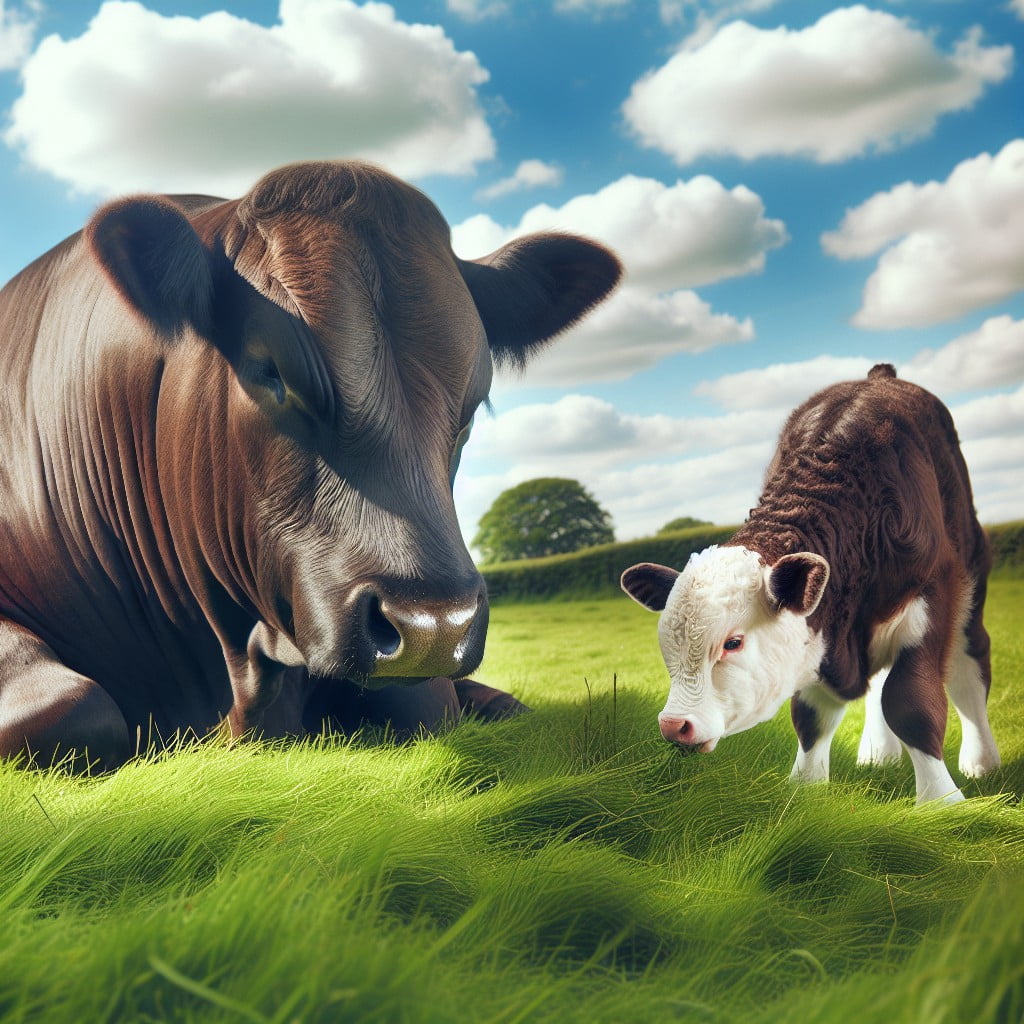 A Peaceful Cow and Calf in a Sunlit Field 300 Piece Wooden Jigsaw ...