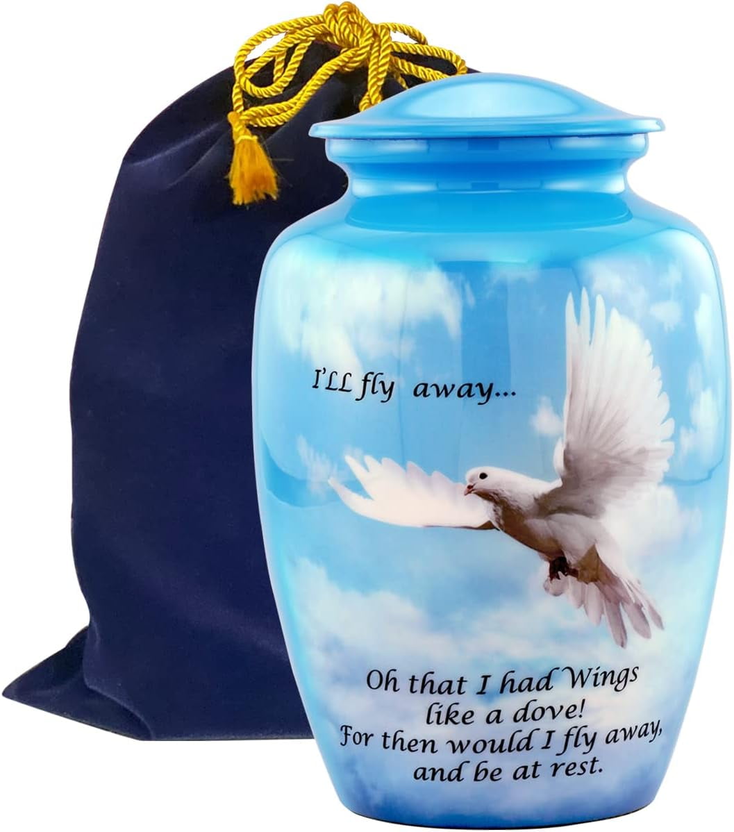 Peaceful Dove Urn - Flying Dove Cremation Urn for Ashes - Adult Loving ...