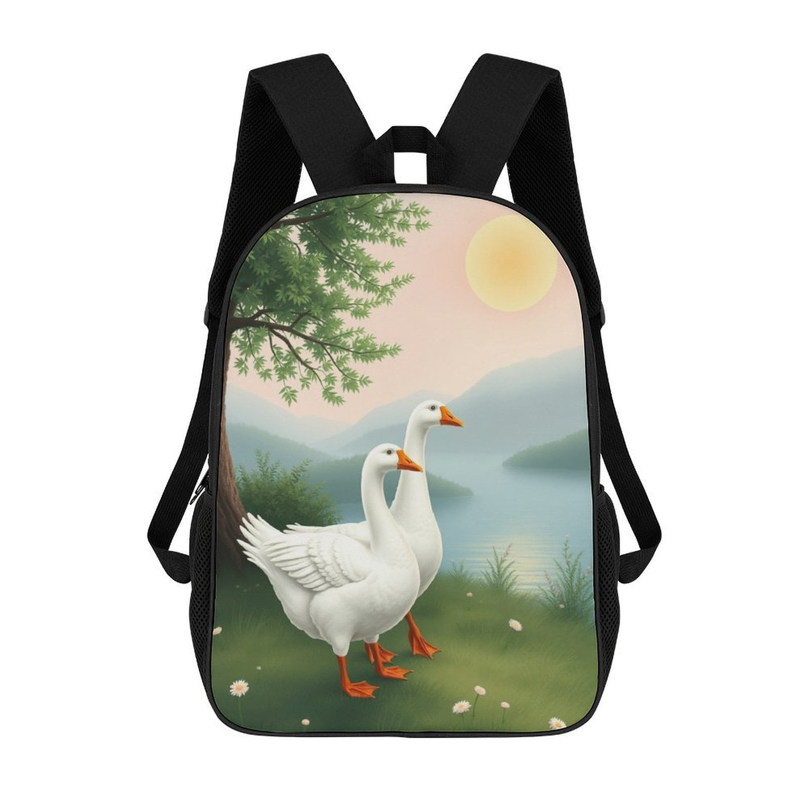 Peaceful Geese Sunset Backpacks For Teenagers Backpacks 17 Inch ...