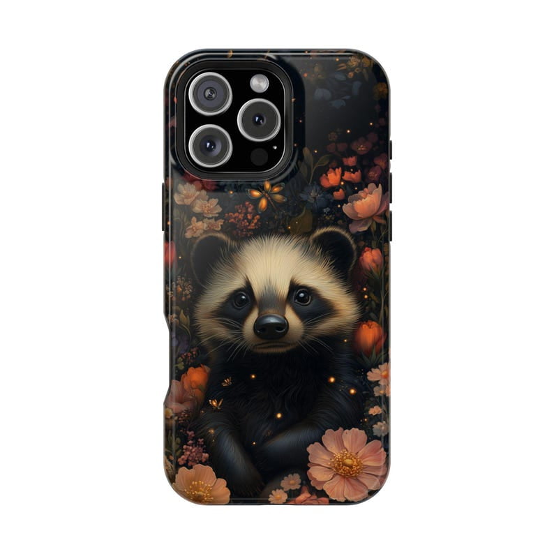 Peaceful Honey Badger Floral Garden Artwork Phone Case with iPhone 11 ...