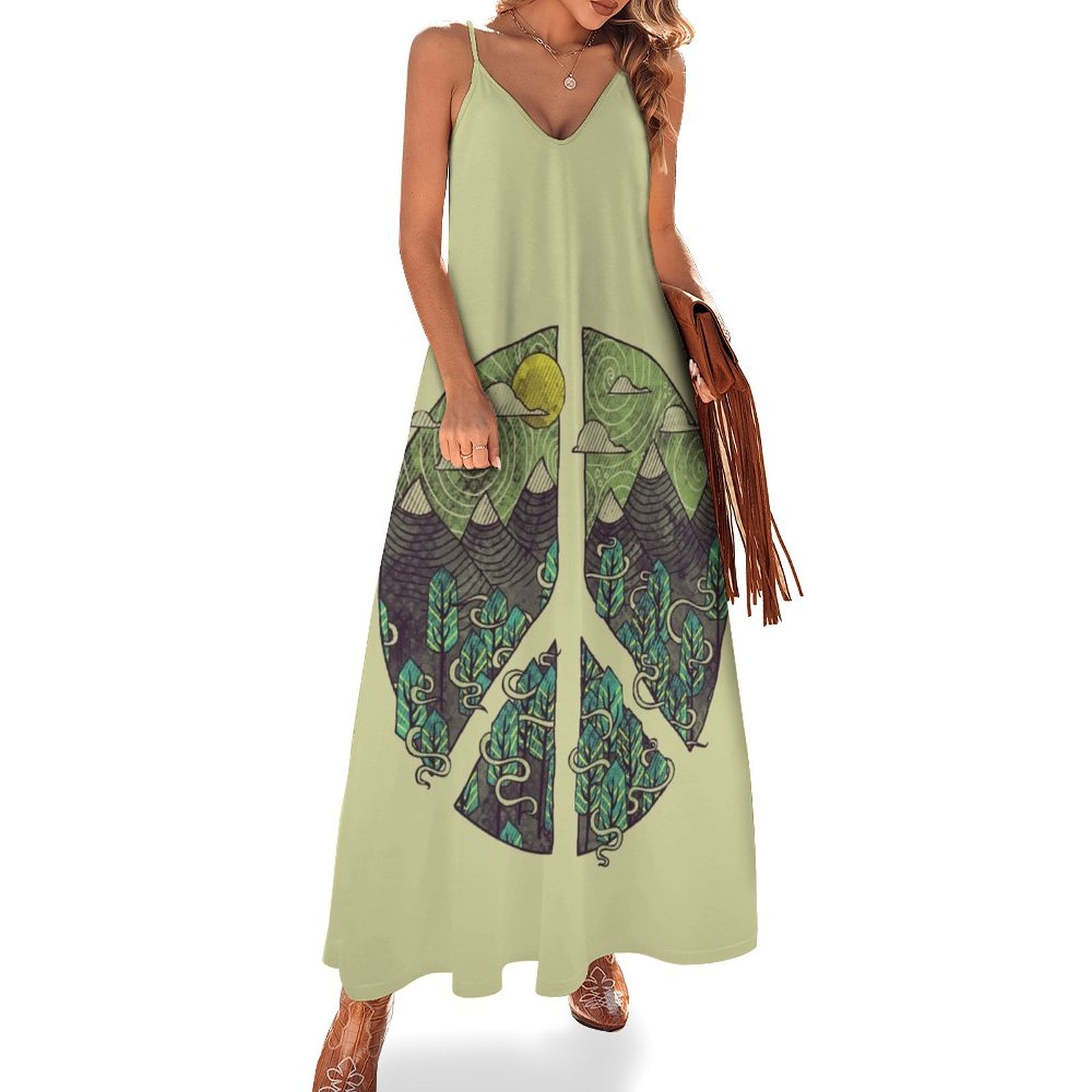 Peaceful Landscape Sleeveless Dress summer outfits for women Dresses ...