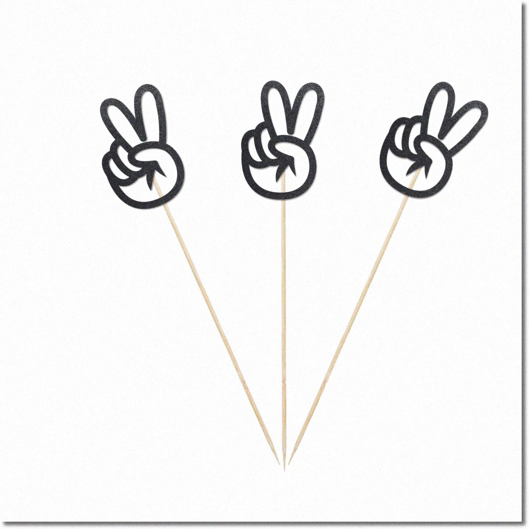 Peaceful Party Picks - 12-Pack Double-Sided Centerpiece Sticks for ...