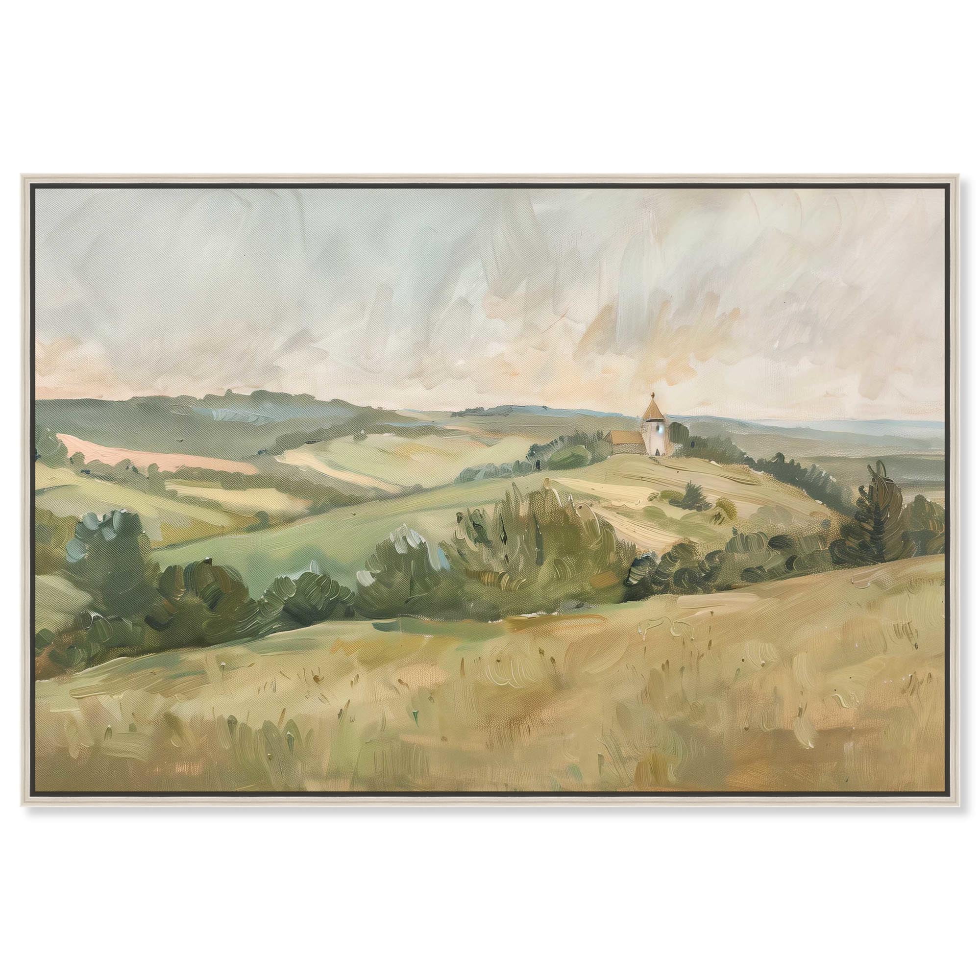 Peaceful Pasture Canvas Classic Landscape Art by Art Remedy, Silver ...