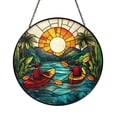 Peaceful River Kayak Stained Glass Style Window Suncatcher - Walmart.com