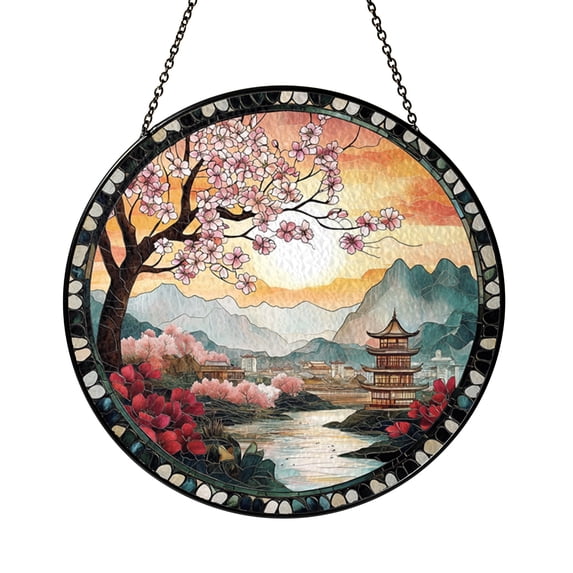 Peaceful River Window Art – Stained Glass Style Decor - Walmart.com