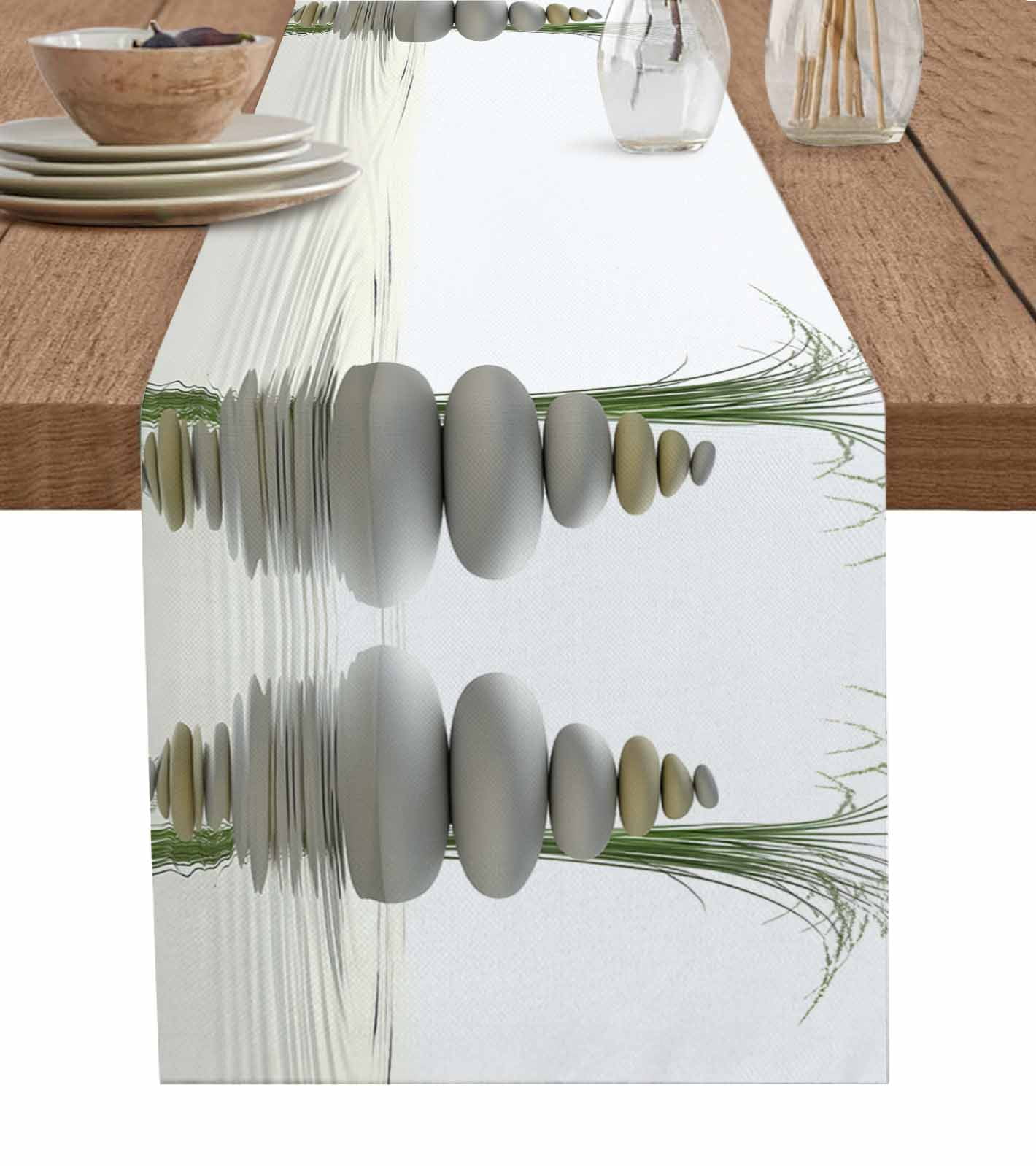 Peaceful Water Ripple Table Runner 60 Inches, Elegant Rustic Smooth ...