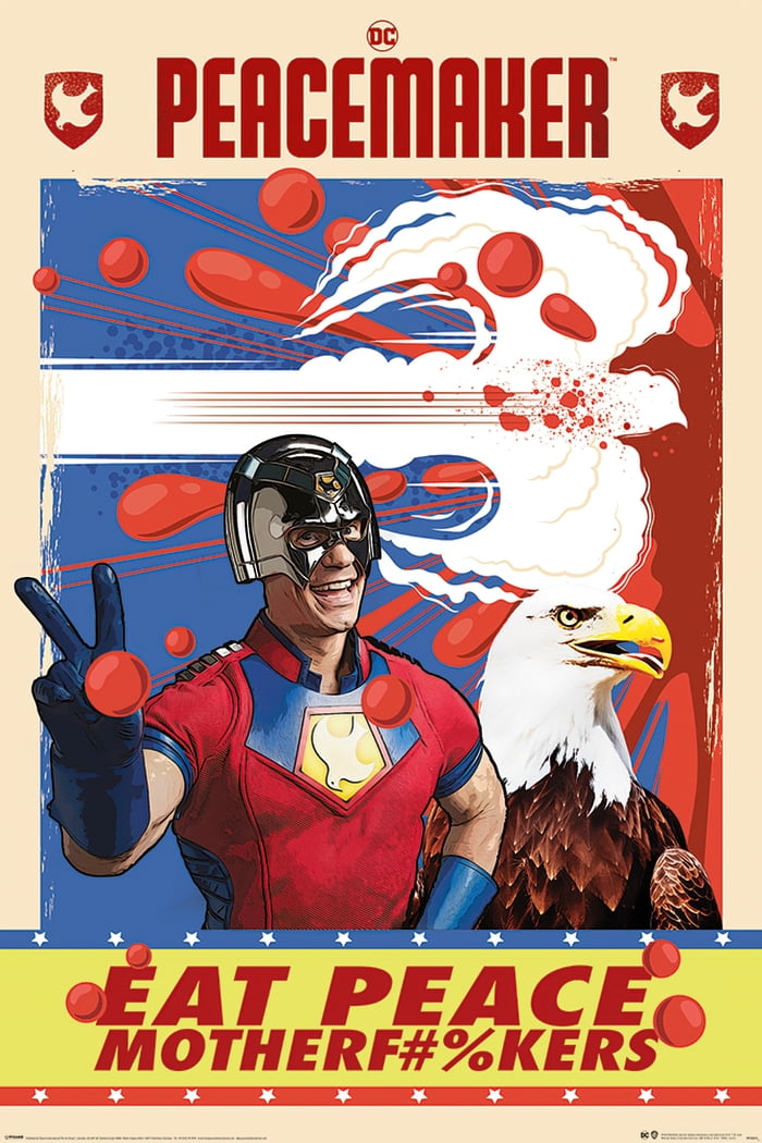 Peacemaker - DC Comics Movie Poster (Eat Peace Moter...) (Size: 24" x ...