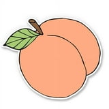 Peach - 12" Vinyl Sticker Waterproof Decal - Walmart.com