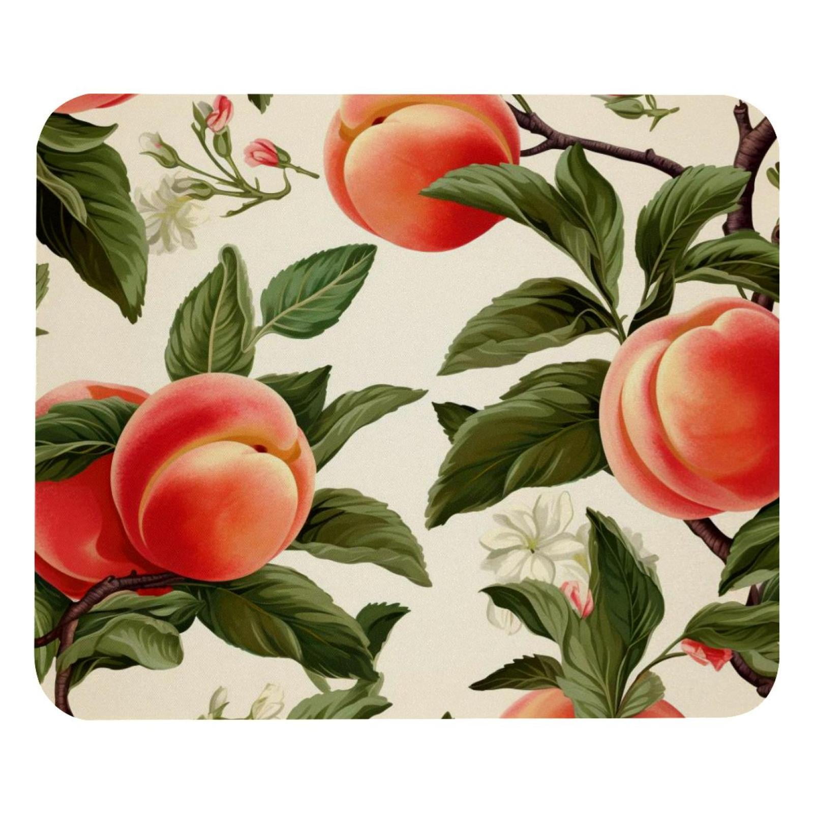 Peach 8.3x9.8 Inch Square Non-Slip Rubber Bottom Mouse Pad, Desk Pad ...