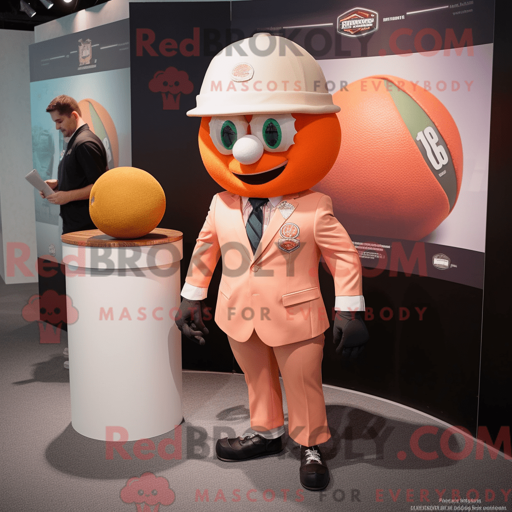 Peach American Football Helmet REDBROKOLY mascot costume character ...