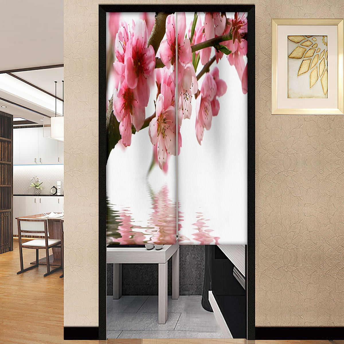 Peach Blossom Japanese Door Curtain Kitchen Study Room Bedroom ...