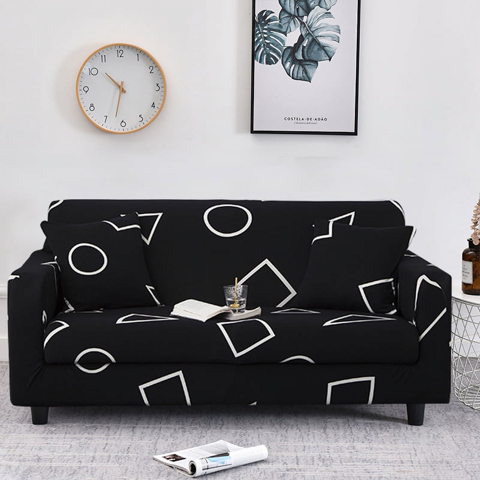 Peach Blossom Pattern Sofa Covers for Living Room Elastic Stretch ...