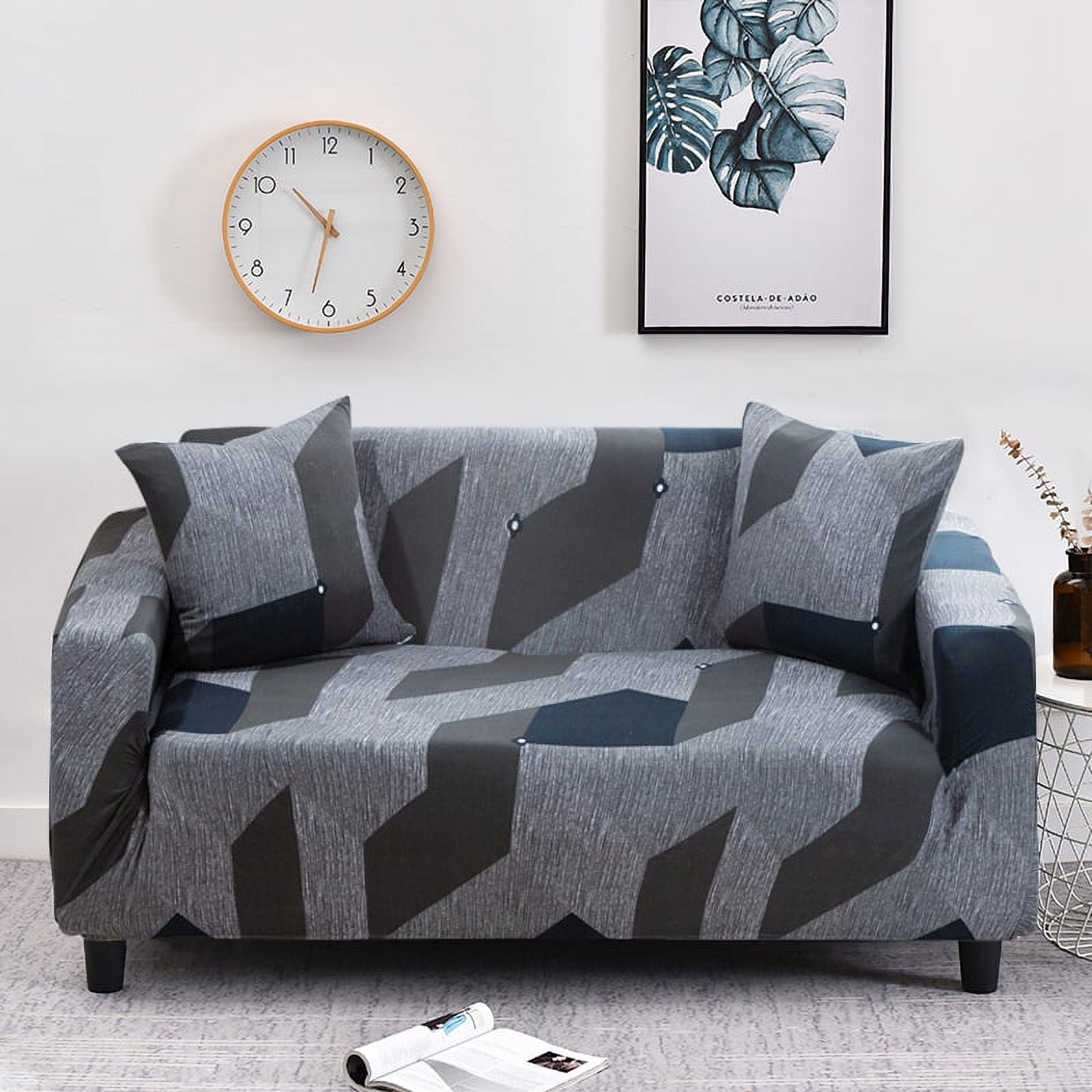 Peach Blossom Pattern Sofa Covers for Living Room Elastic Stretch ...