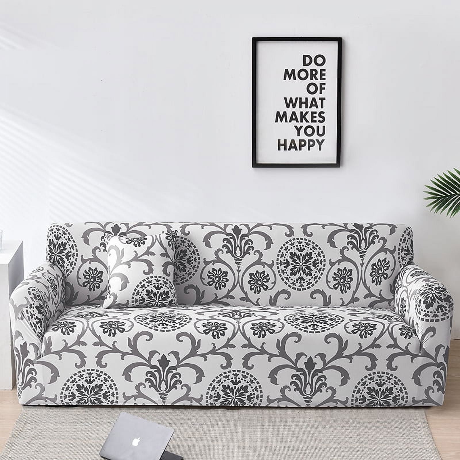Peach Blossom Pattern Sofa Covers for Living Room Elastic Stretch ...