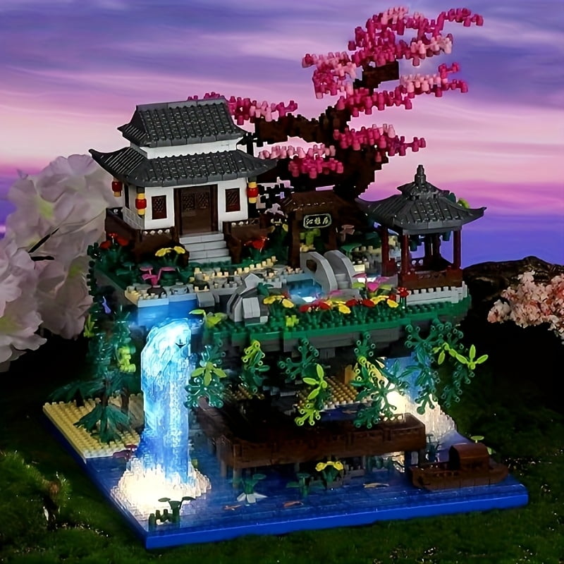 Peach Blossom Pond Micro Mini Building Blocks Set, Chinese Architecture ...