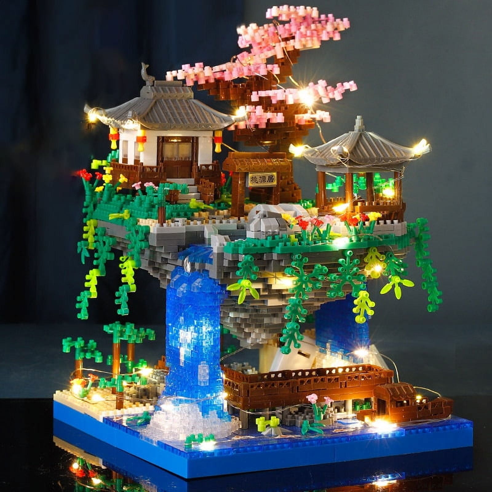 Peach Blossom Pool Castle Building Blocks Assembling Series Building ...