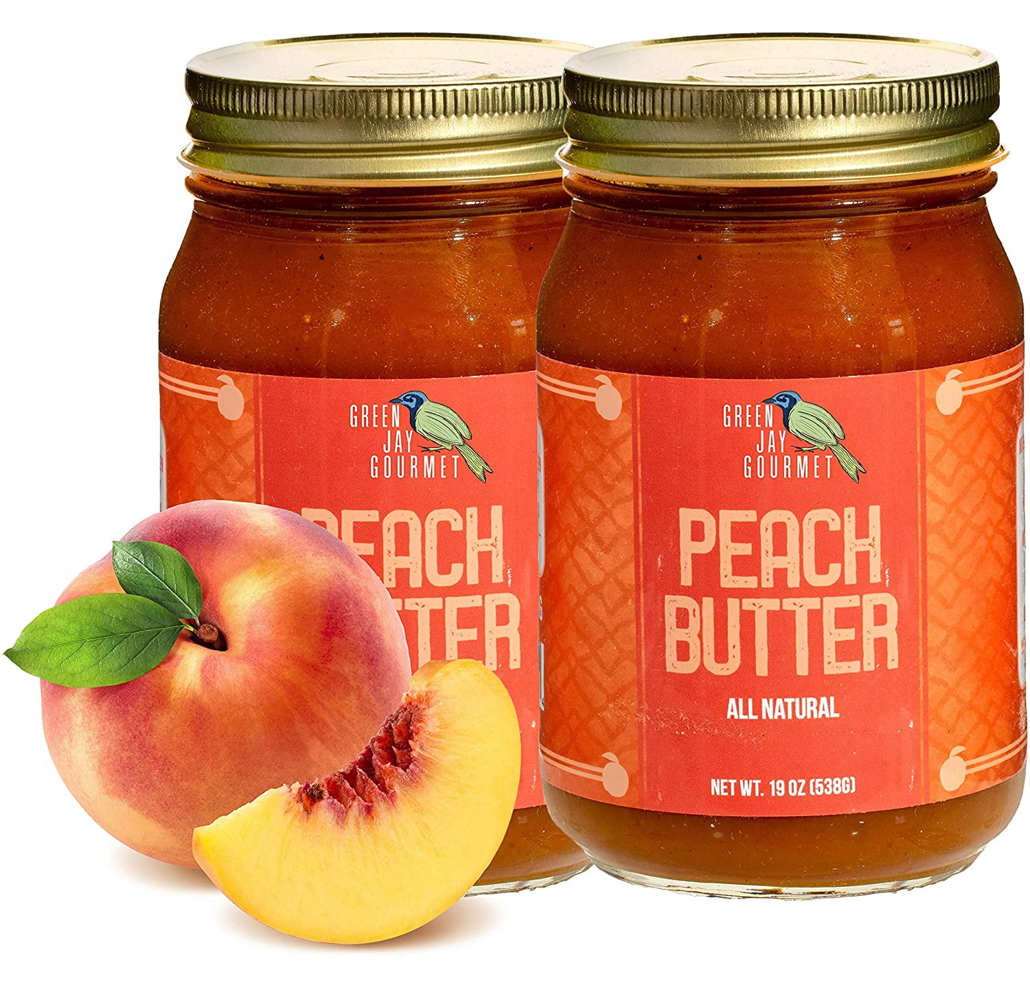 Peach Butter - All-Natural, Gluten-Free Fruit Spread - Peach Spread with Peaches & Spices ...