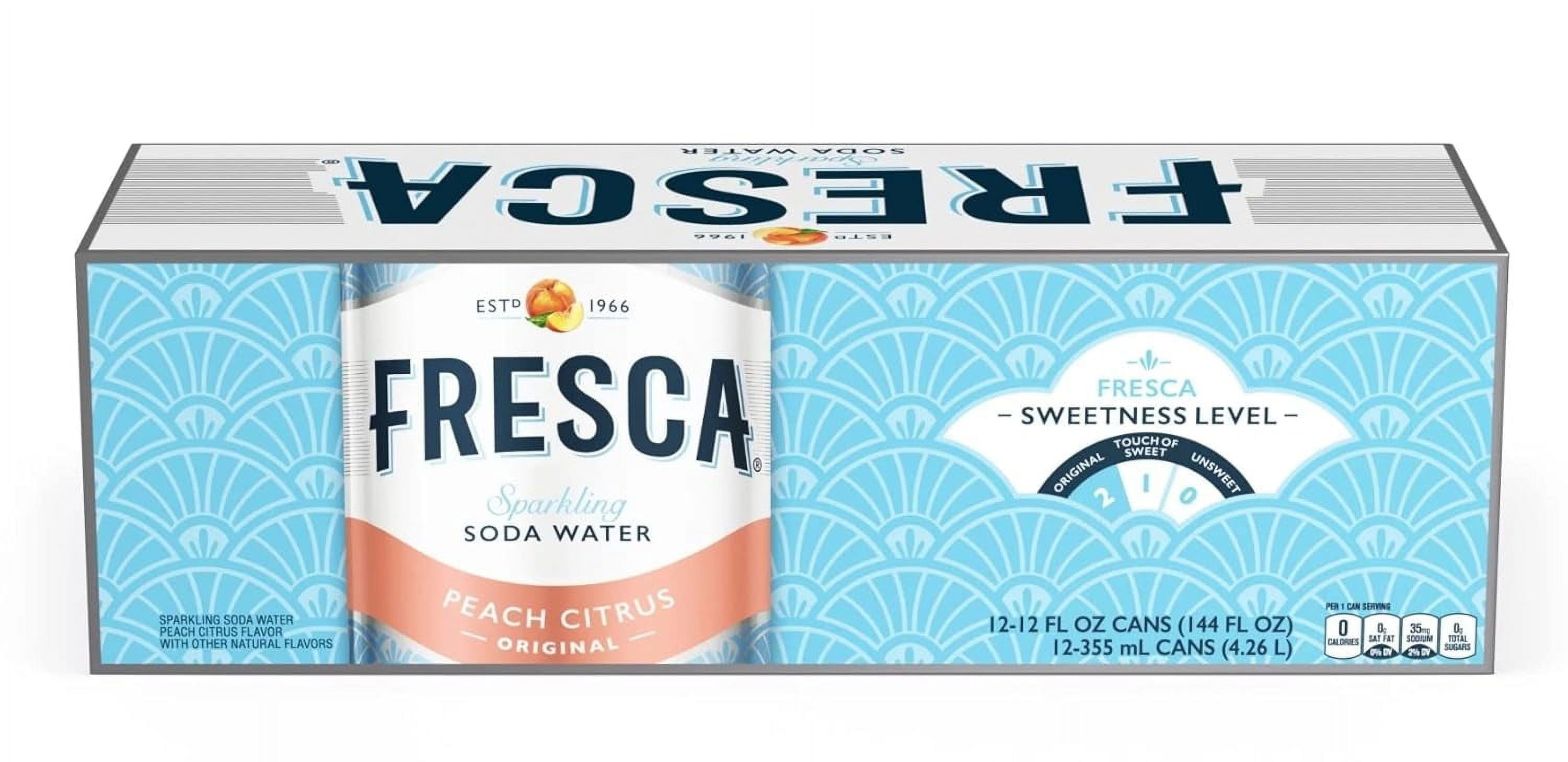 Peach Citrus Soda 12oz Cans (Pack of 12) - Walmart.com