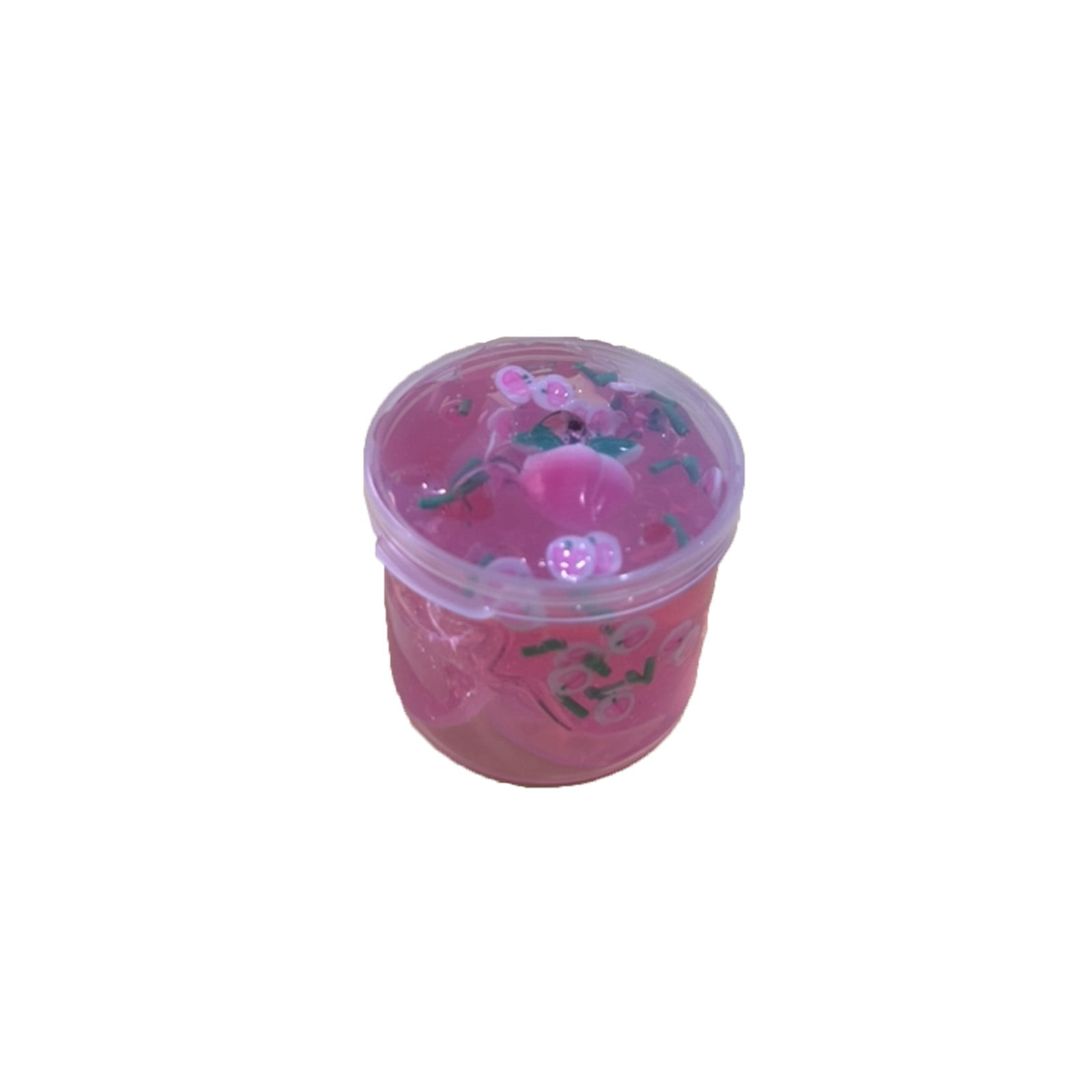 Peach Cloud Slime with Pink & Green Crunchy Decorations - Fluffy Butter ...