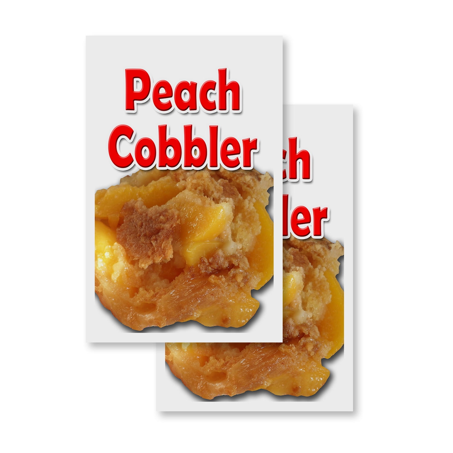Peach Cobbler (2-PACK) 24" x 36" Vinyl Decals | Sign Insert Peel ...