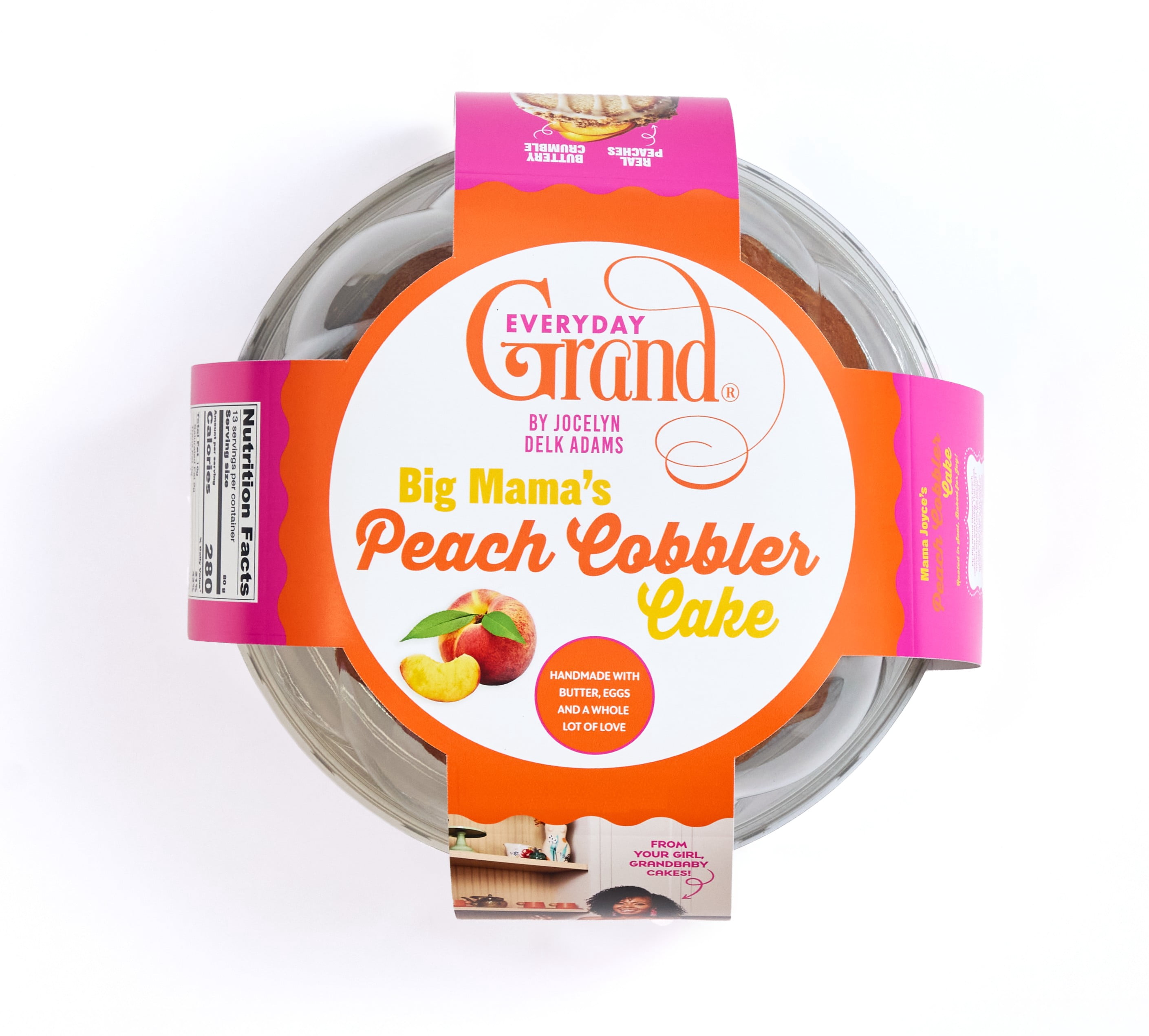 Everyday Grand Peach Cobbler Cake with Cream Cheese Frosting, 36 oz ...