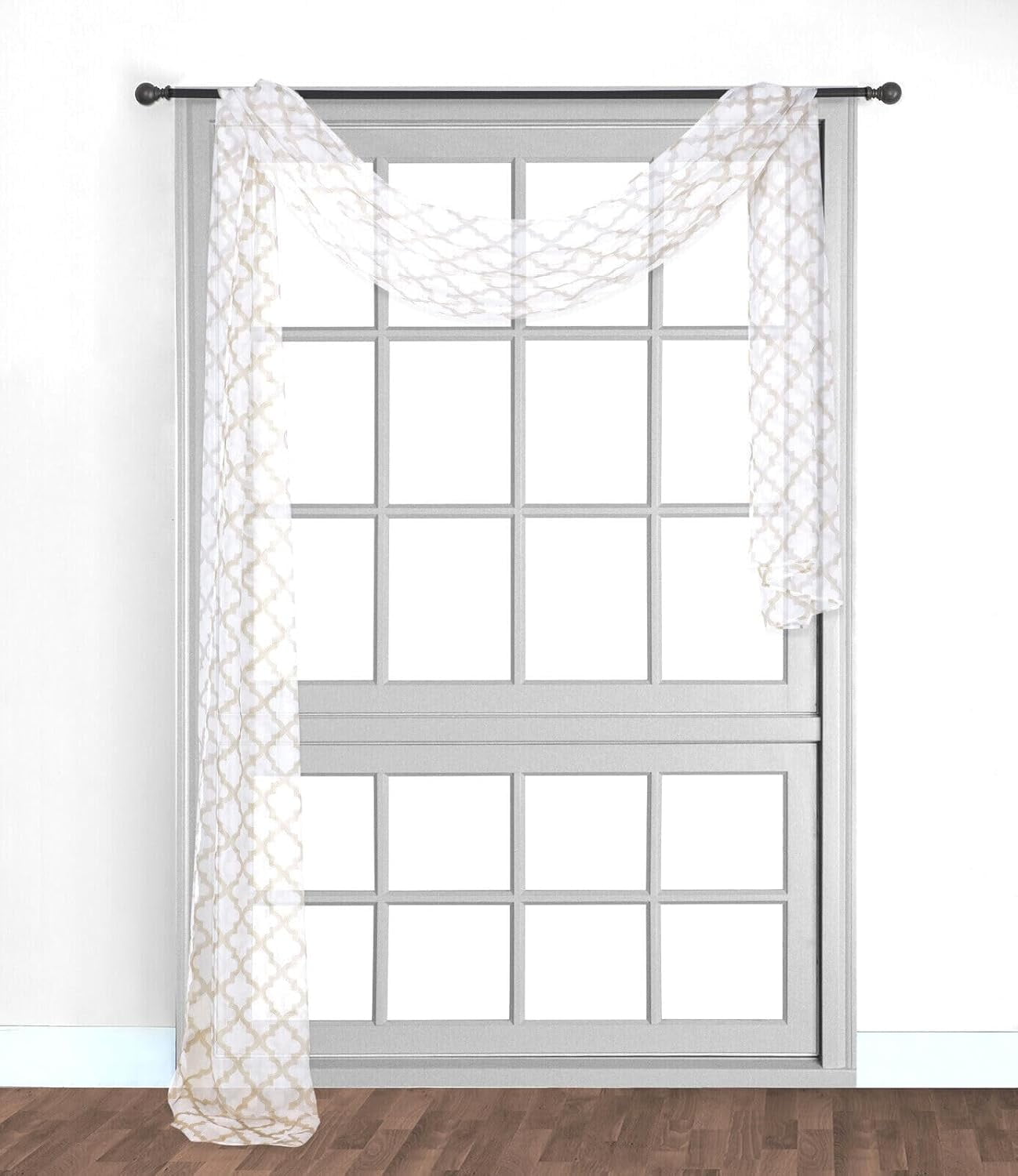Peach Color Sheer Curtains 2 Panels,Livingroom Window Treatment Rod ...