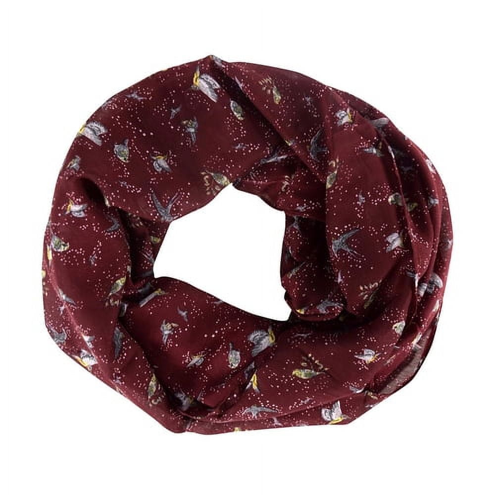 Peach Couture Light Weight Chic Bird Print Infinity Loop Circle Scarf ...