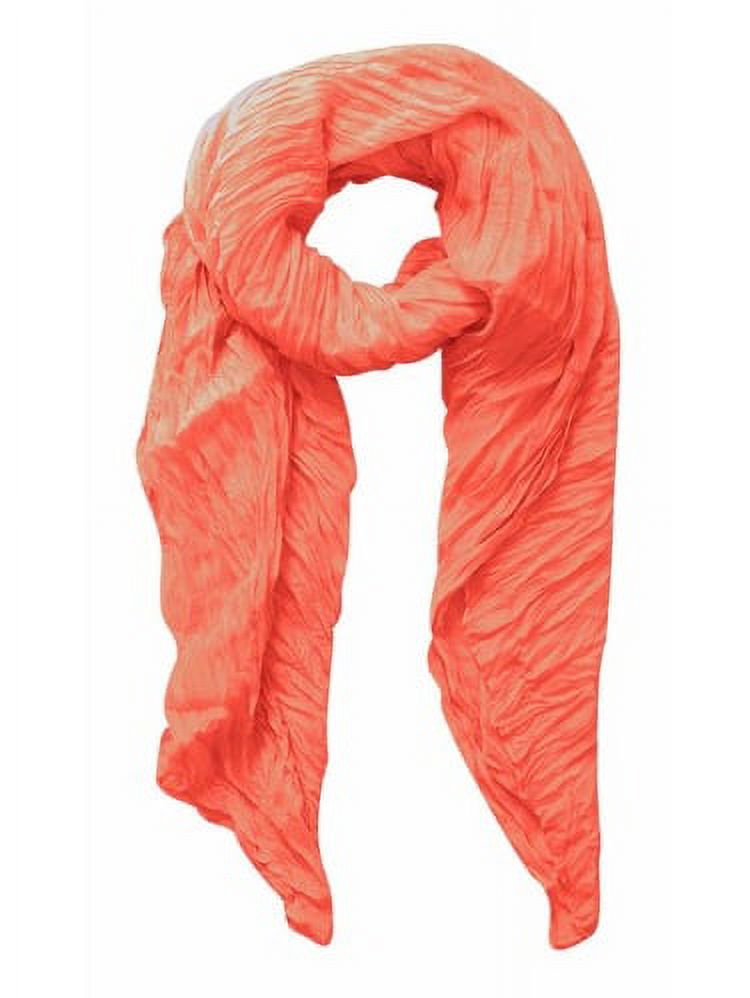 Peach Couture Solid Colorful Soft Crinkled Lightweight Versatile Wrap ...