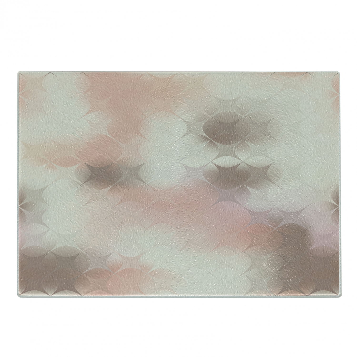 Peach Cutting Board, Abstract Square Shapes with Stars Pattern Warm ...
