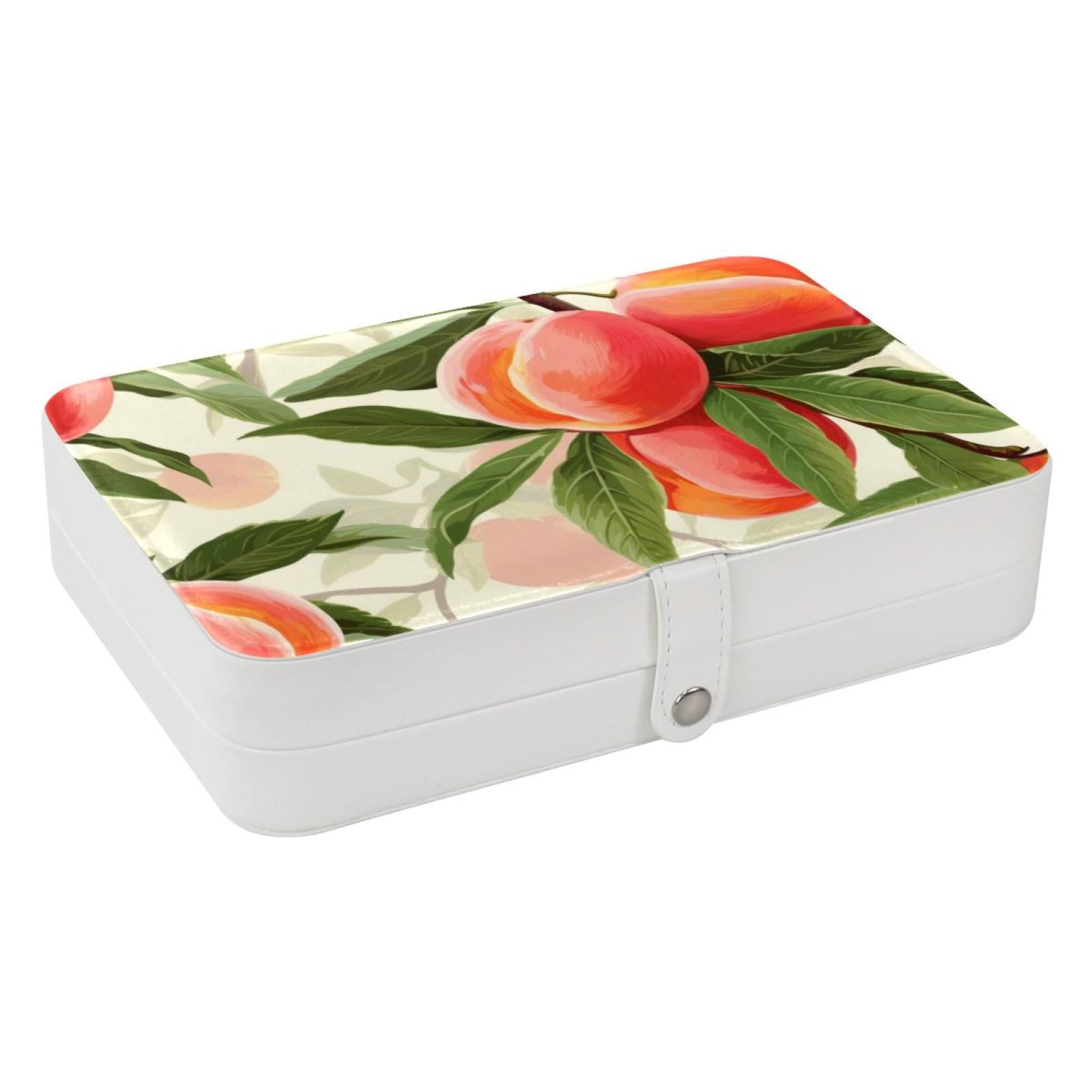 Peach Elegant Jewelry Box Organizer with Removable Compartment and ...