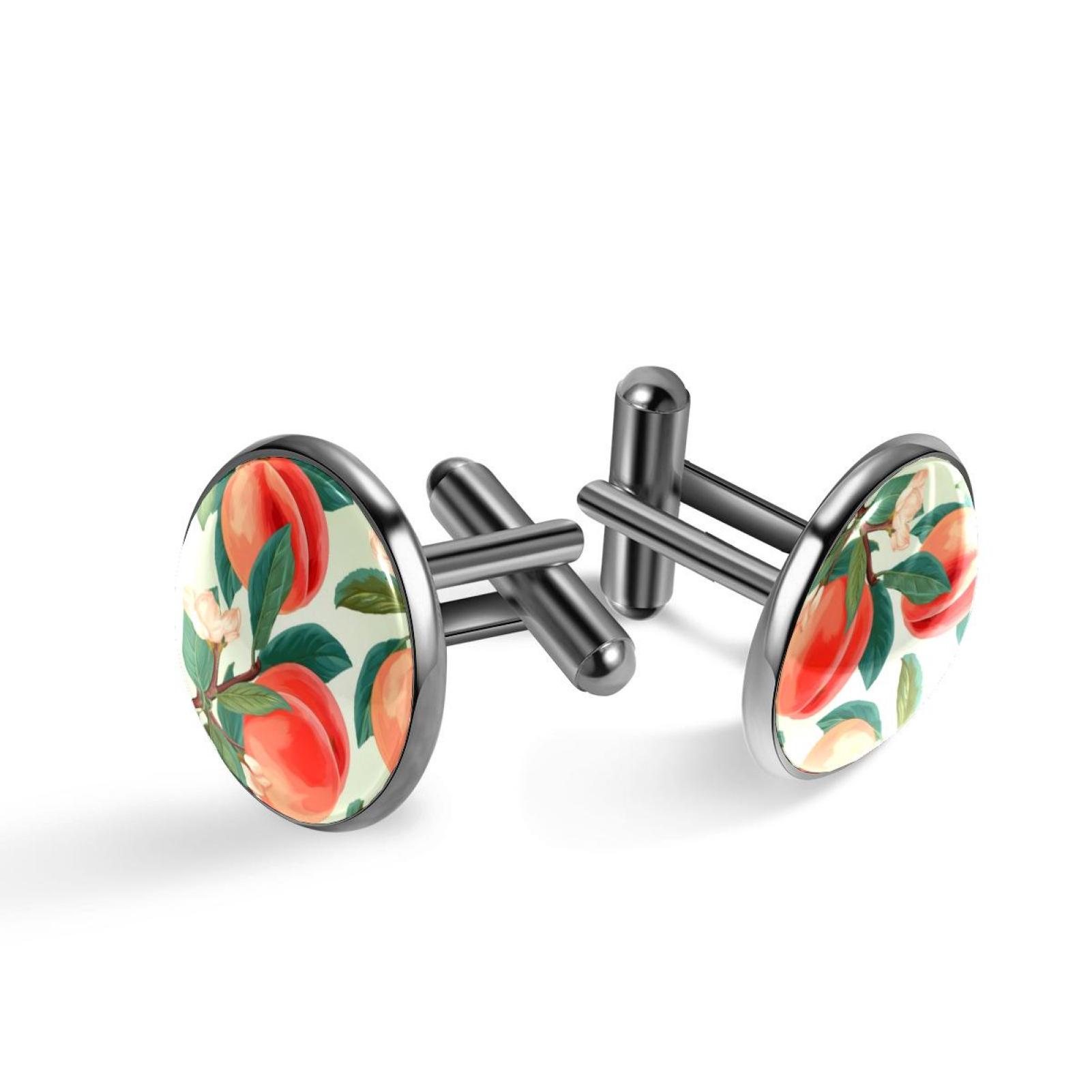 Peach Elegant Mens Cufflink Set for Formal Attire, Made of Stainless ...