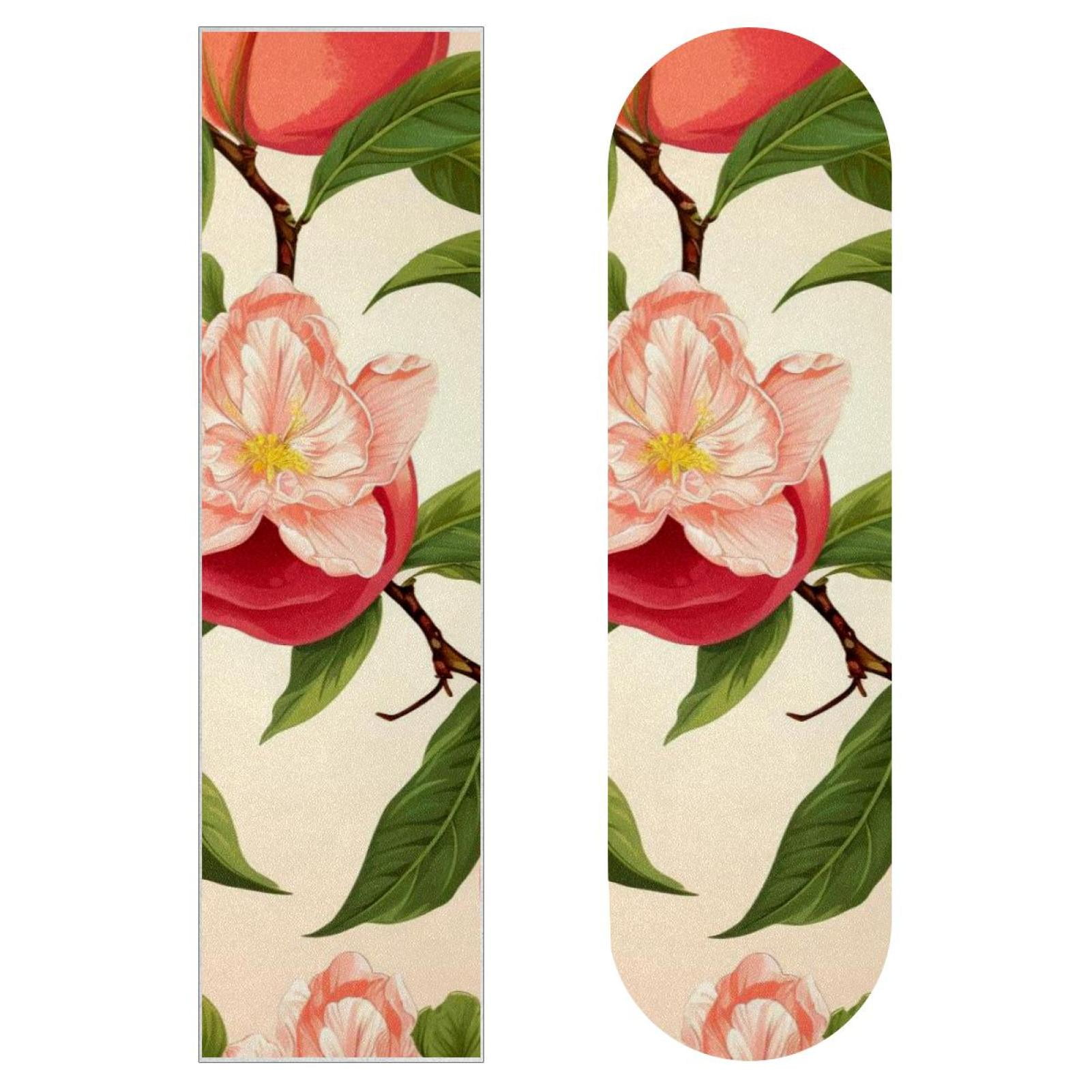 Peach Emery Skateboard Grip Tape Stickers Pack of Two - 8.8x32.6in/22 ...