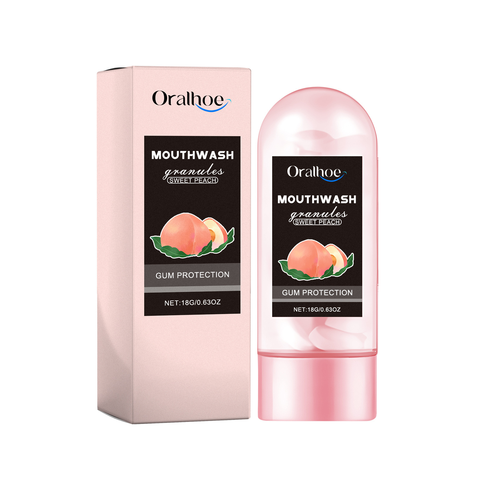 Peach Flavor Teeth Cleaning Mouthwash Tablets Fresh Breath Long-lasting ...