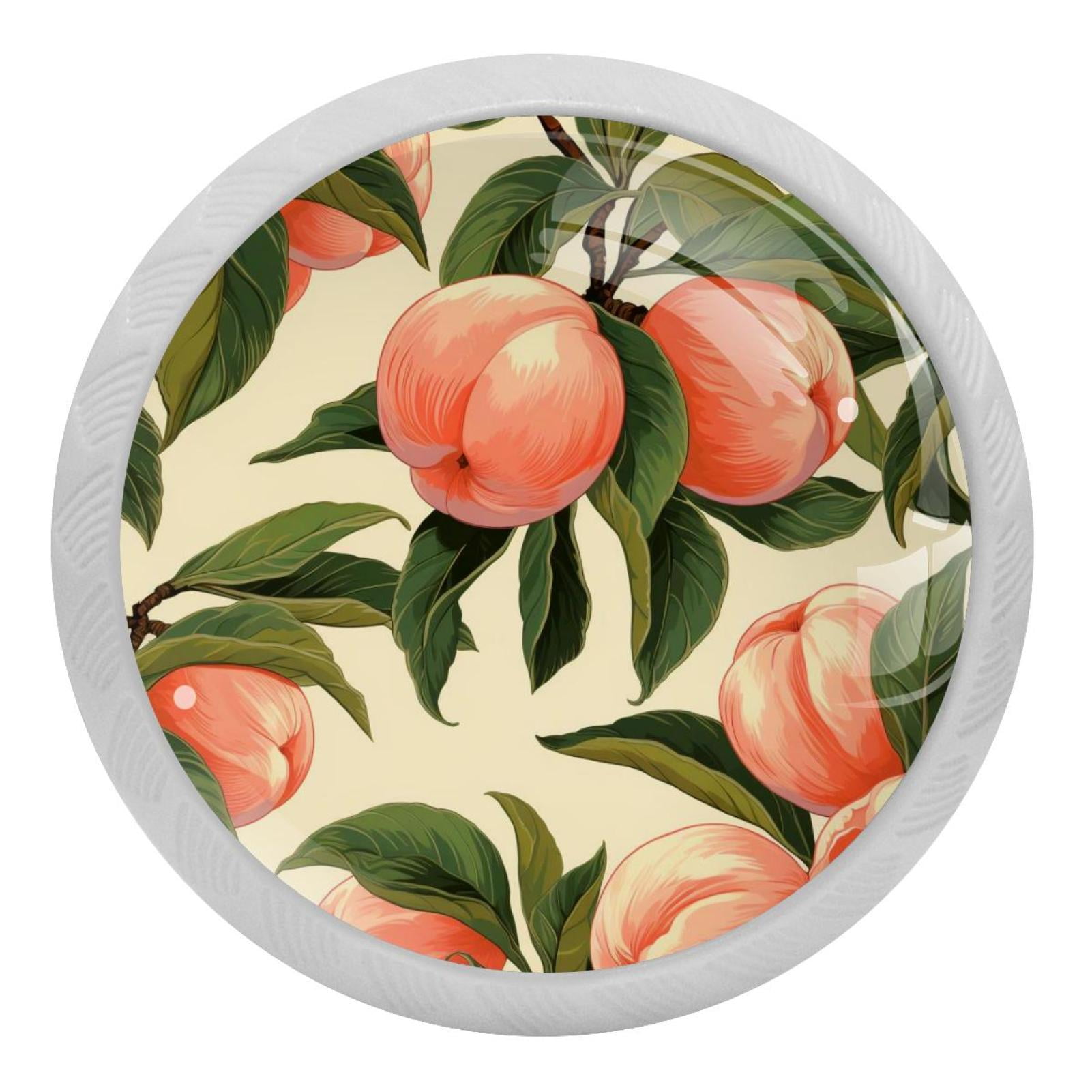 Peach Fluorescent Drawer Pulls with Screws: Round 4-Pack Glow-in-the ...