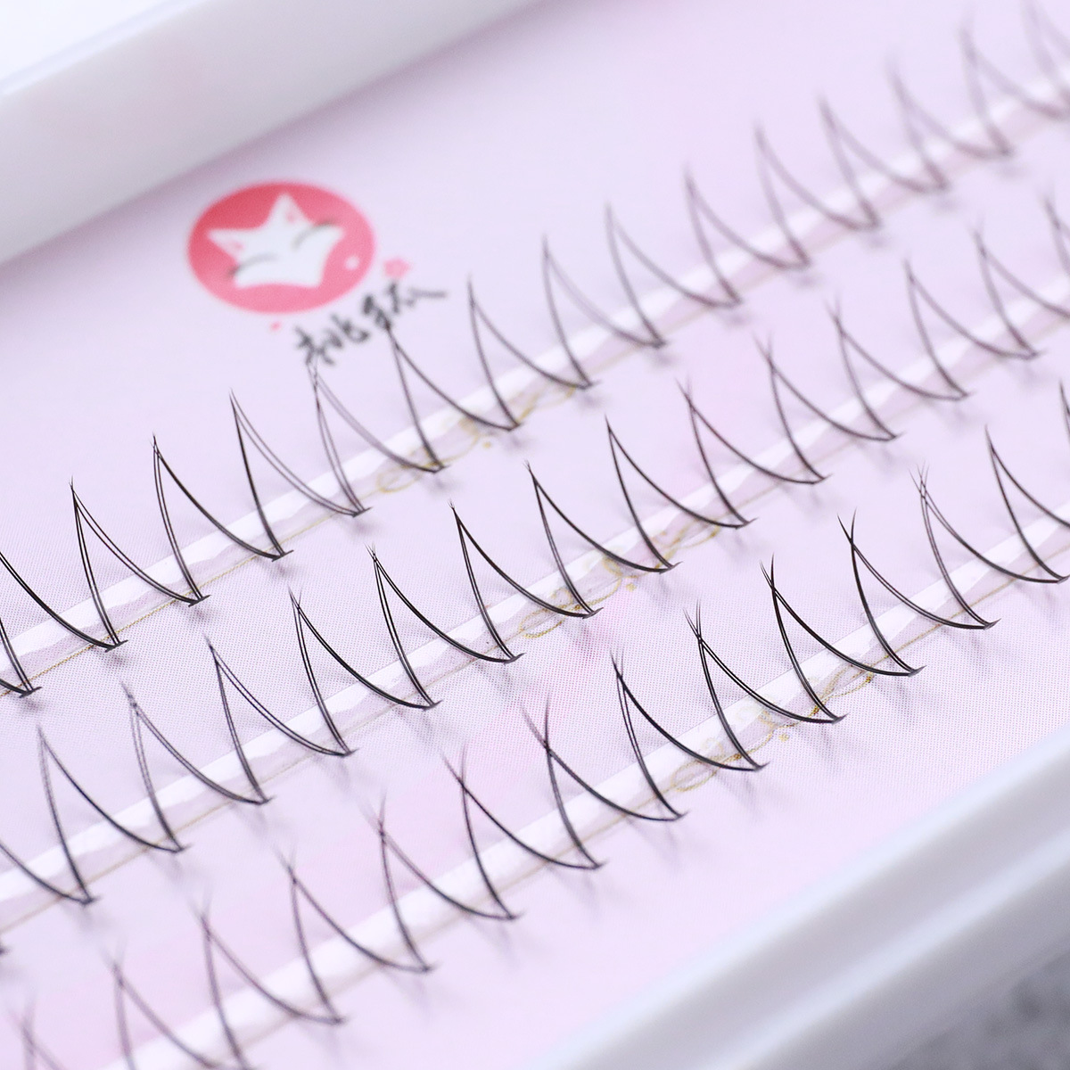 Peach Fox Women‘s Group V-shaped False Eyelashes Natural Cross Japanese ...