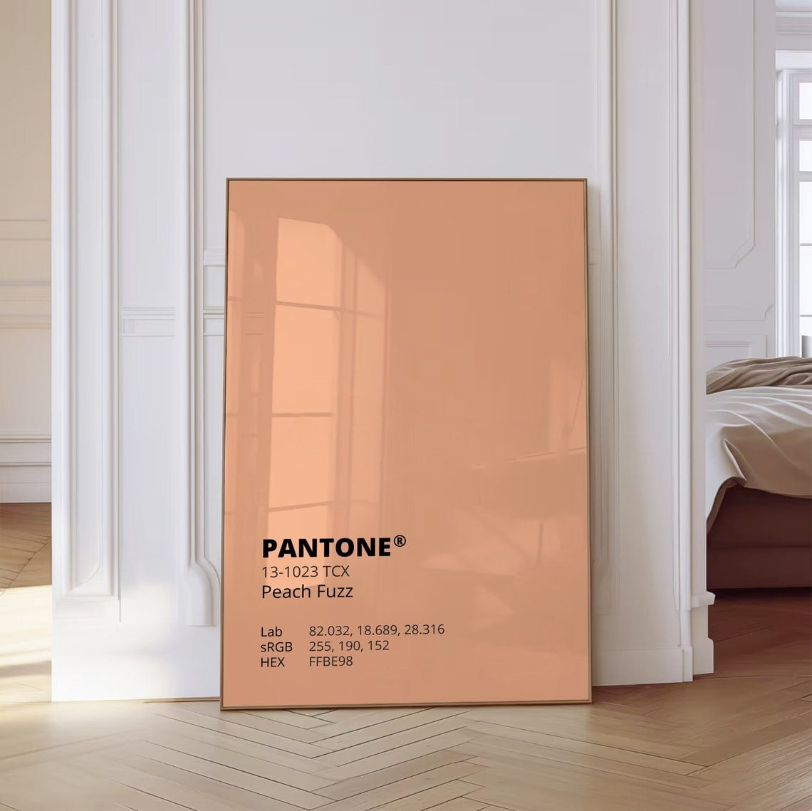 Peach Fuzz Pantone Poster, Pantone Color Poster, Y2K Decor, Trendy Wall ...