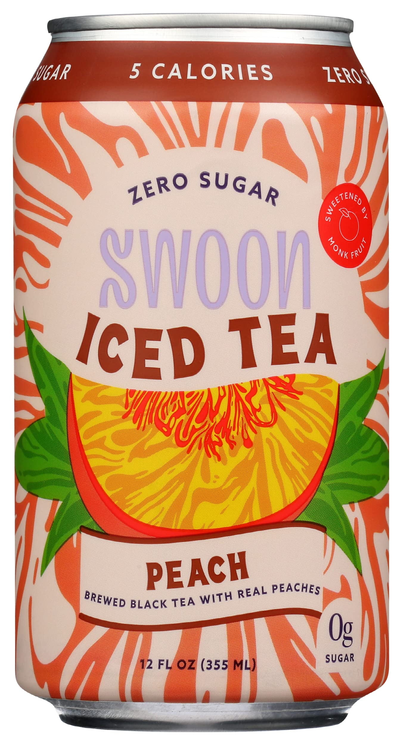 Peach Iced Tea, Zero Sugar, Gluten Free, 12 Fluid Ounce (Pack Of 12 ...