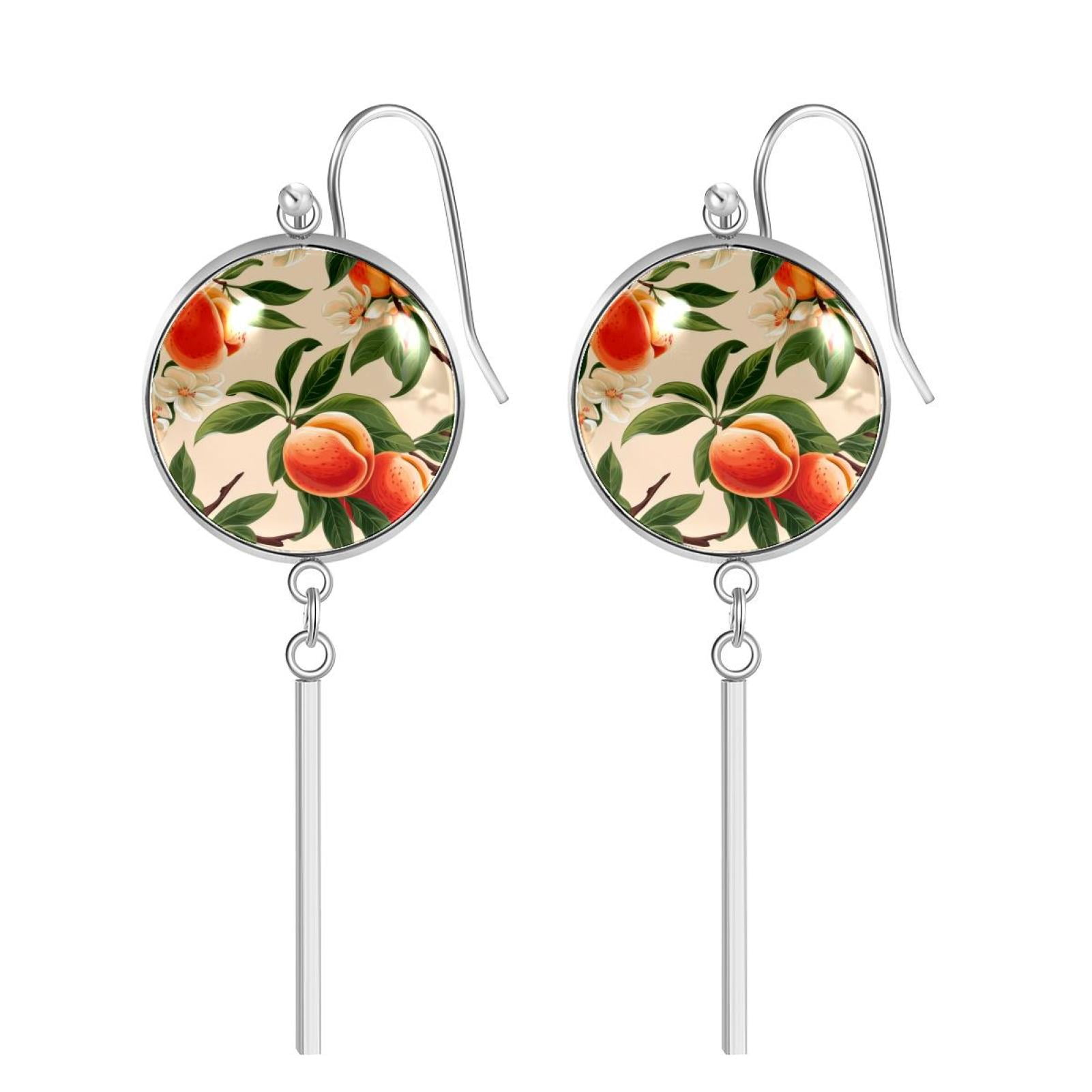 Peach Jewelry Set: Earrings and Pendant to Showcase Your Personality ...