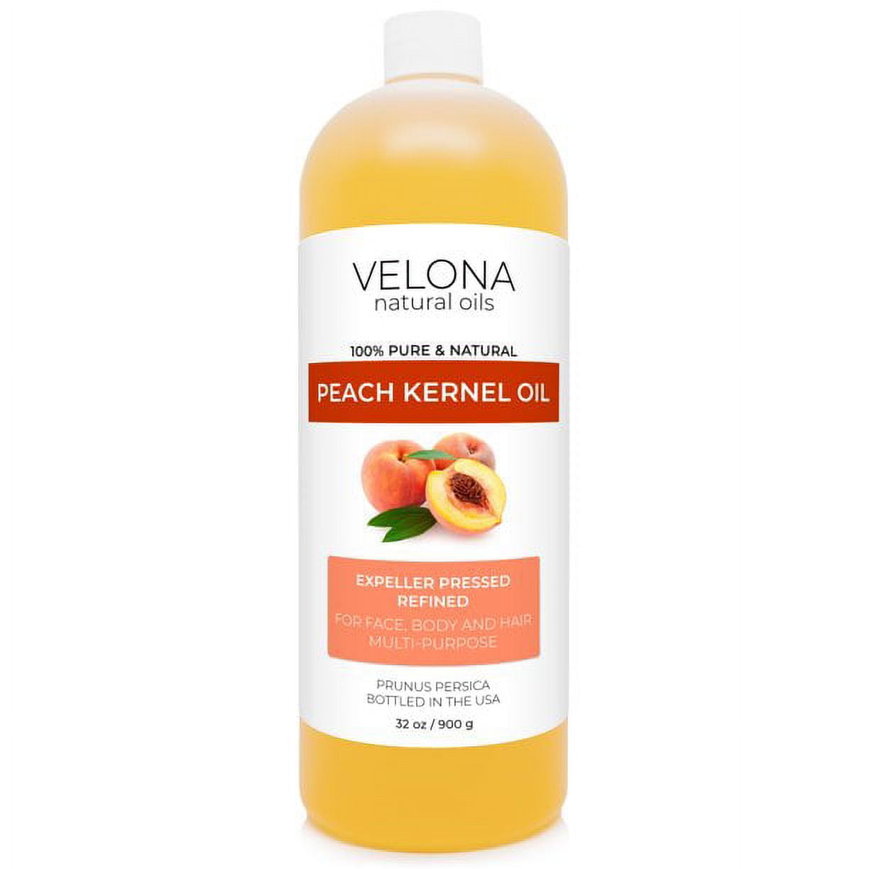 Peach Kernel Oil by Velona - 32 oz | 100% Pure and Natural Carrier Oil ...
