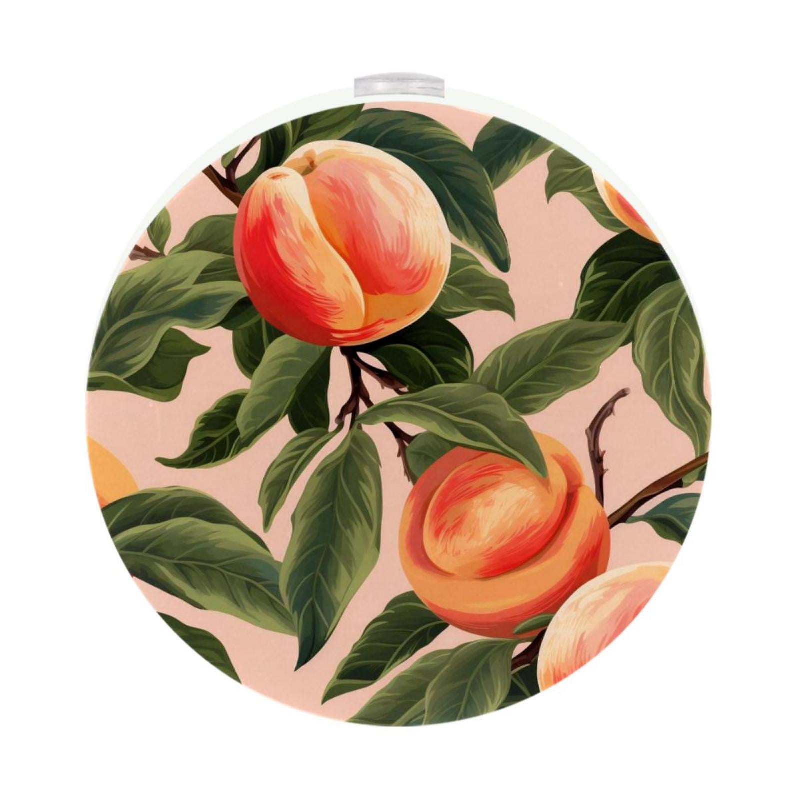 Peach LED Round Night Light - 2PCS, Compact and Energy-Efficient ...