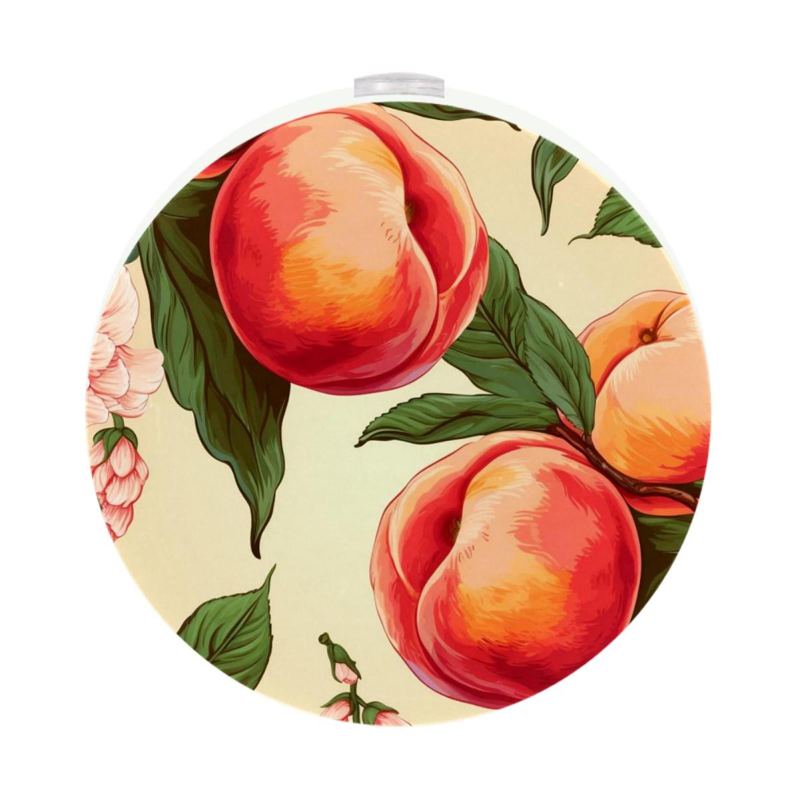 Peach LED Round Night Light-2PCS, Energy Efficient Plug-in Bedroom ...