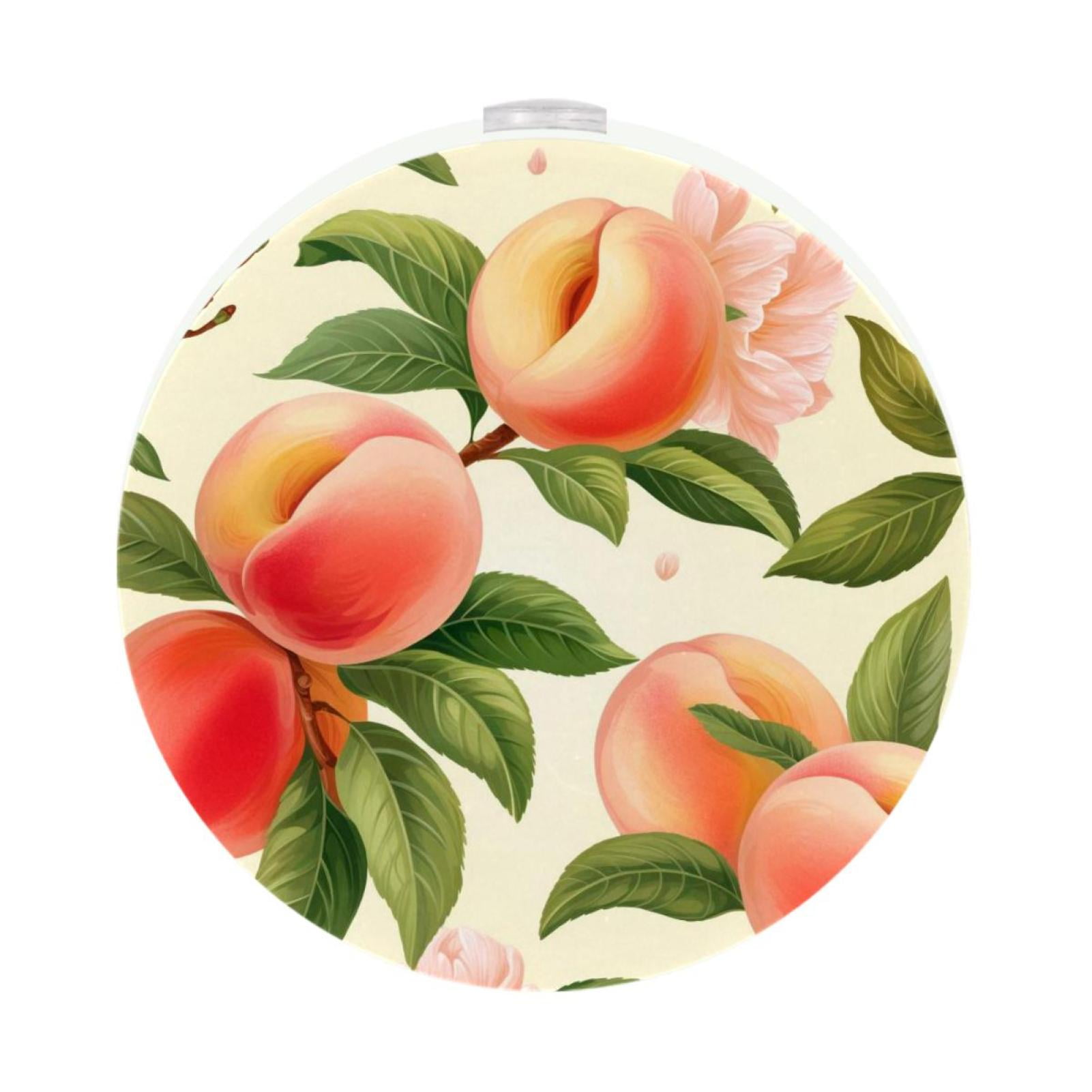 Peach LED Round Night Light-2PCS, Energy Efficient Plug-in Bedroom ...
