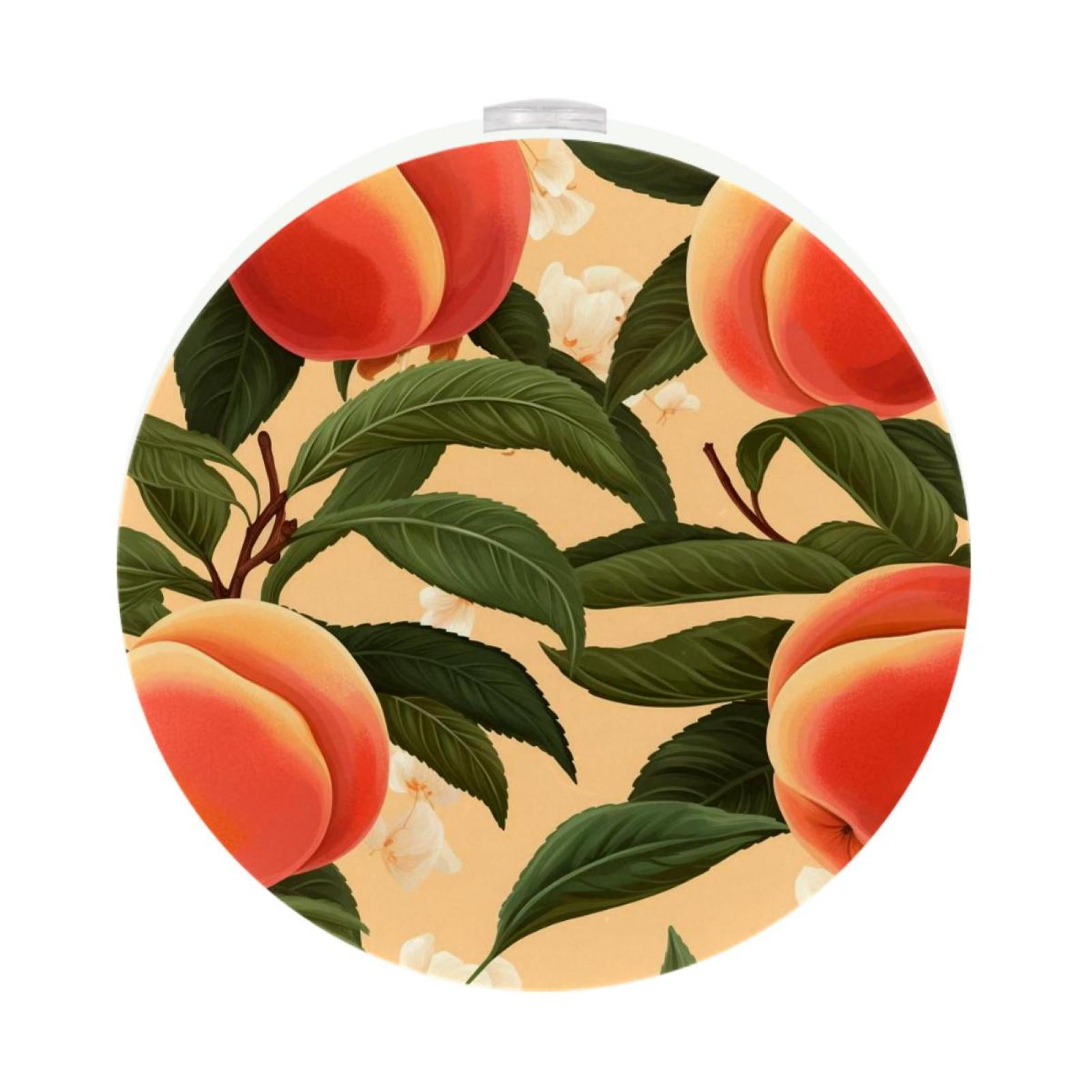 Peach LED Round Night Light-2PCS, Energy Efficient Plug-in Wall Lamp ...