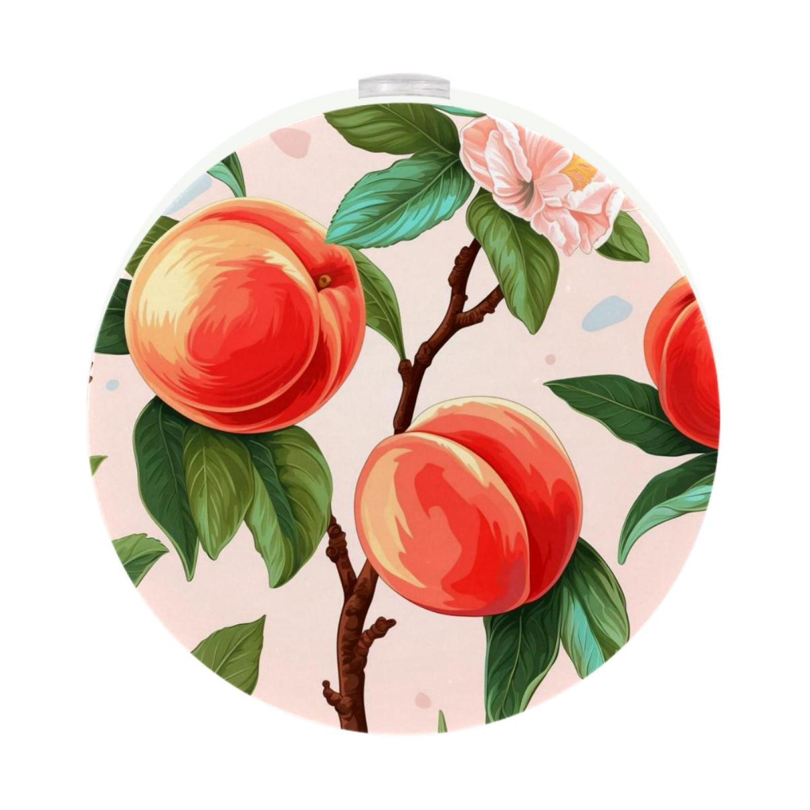 Peach LED Round Night Light 2PCS - Motion Sensor Activated Soft Glow ...