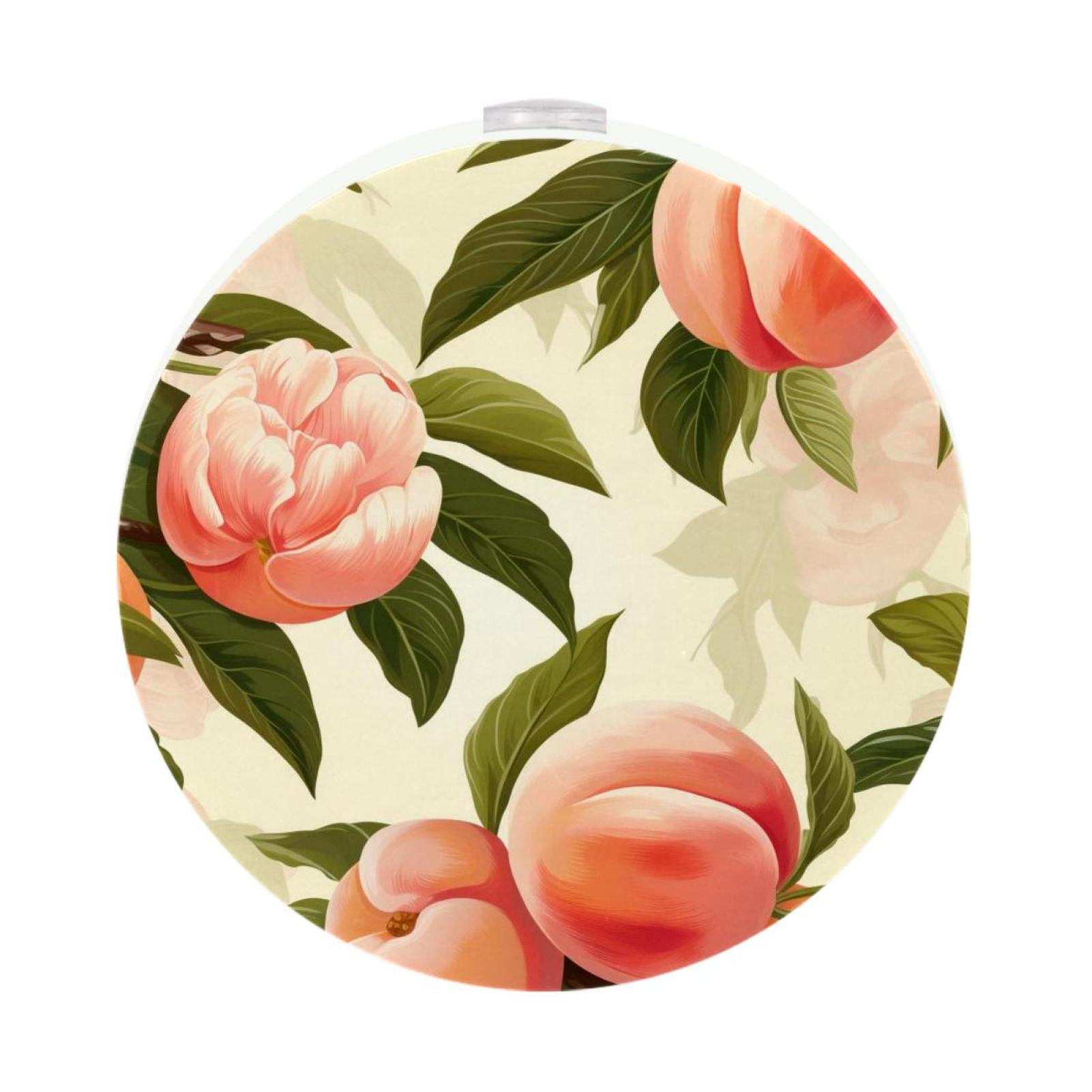 Peach LED Round Night Light-2PCS, Plug-in Auto Dusk to Dawn Sensor ...