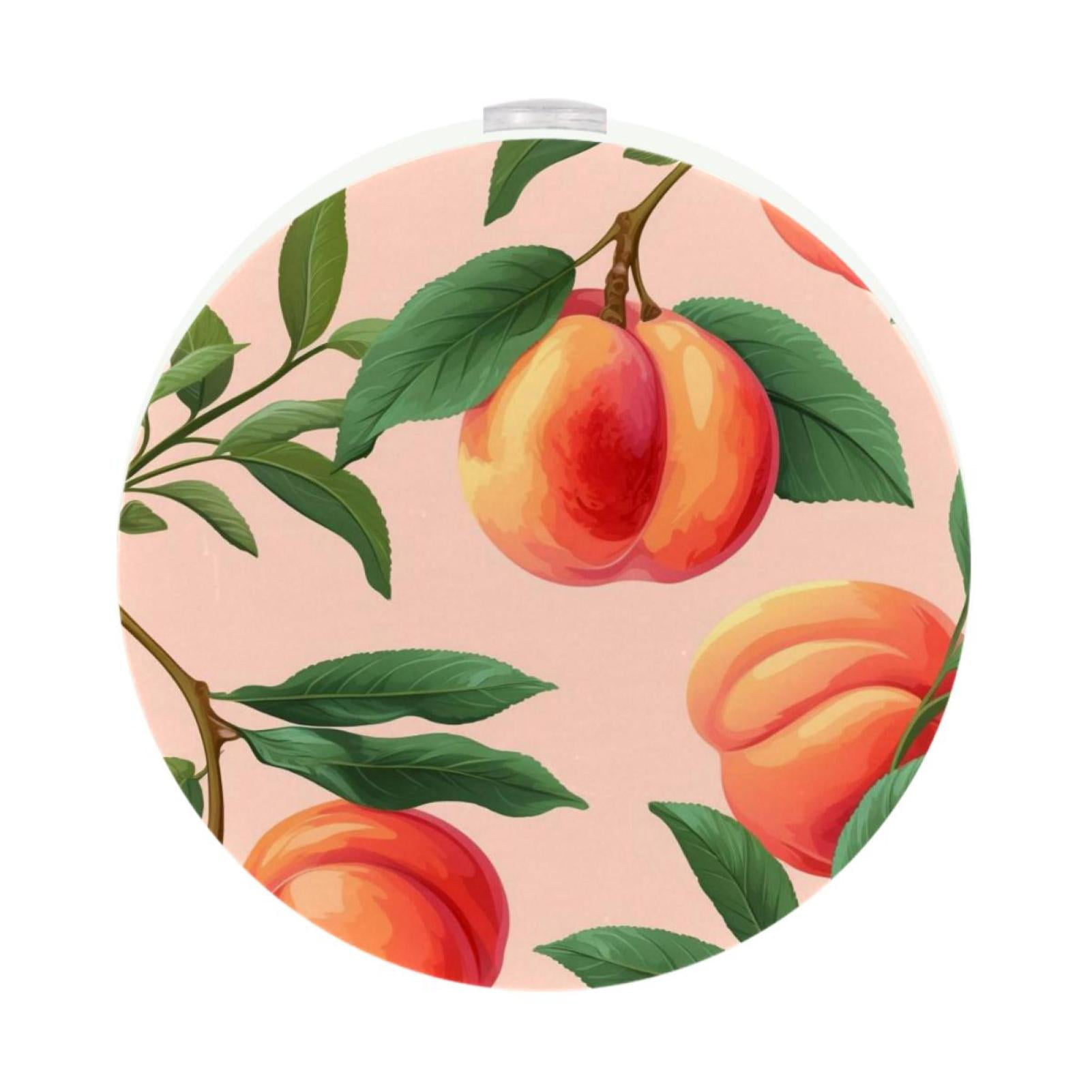 Peach LED Round Night Light-2PCS, Plug-in Dusk-to-Dawn Auto Sensor Wall ...