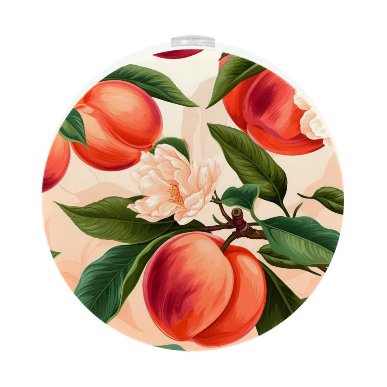 Peach LED Round Night Light - 2PCS, Plug-in Dusk-to-Dawn Sensor, Energy ...