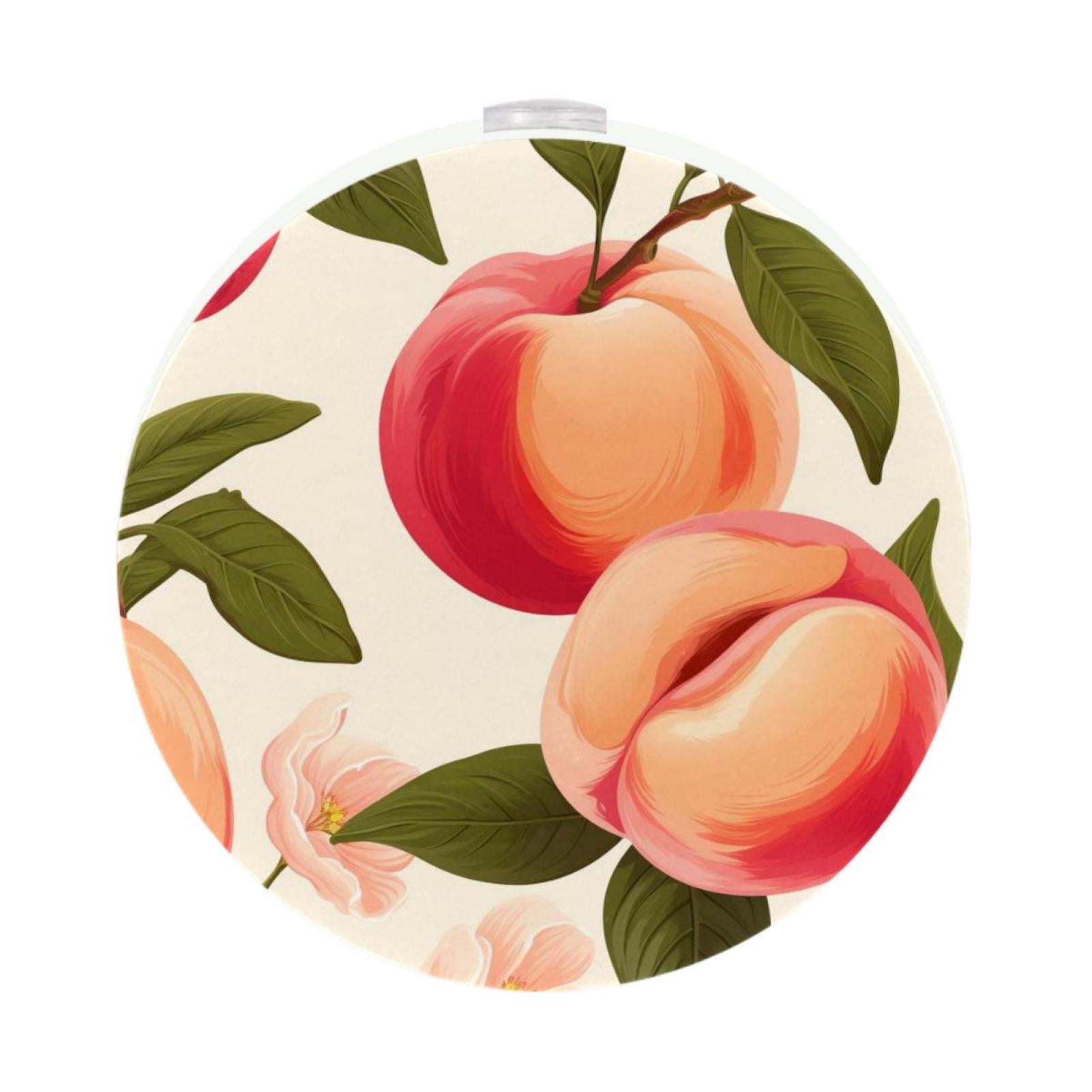 Peach LED Round Night Light-2PCS, Plug-in Mini Wall Socket Soft White ...