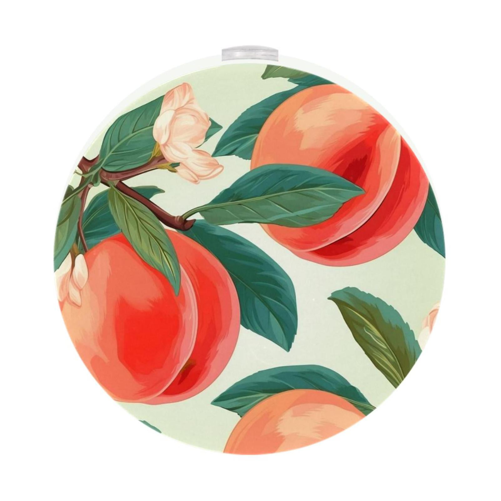 Peach Led Round Night Light-2pcs Set, Battery Powered Mini Portable ...